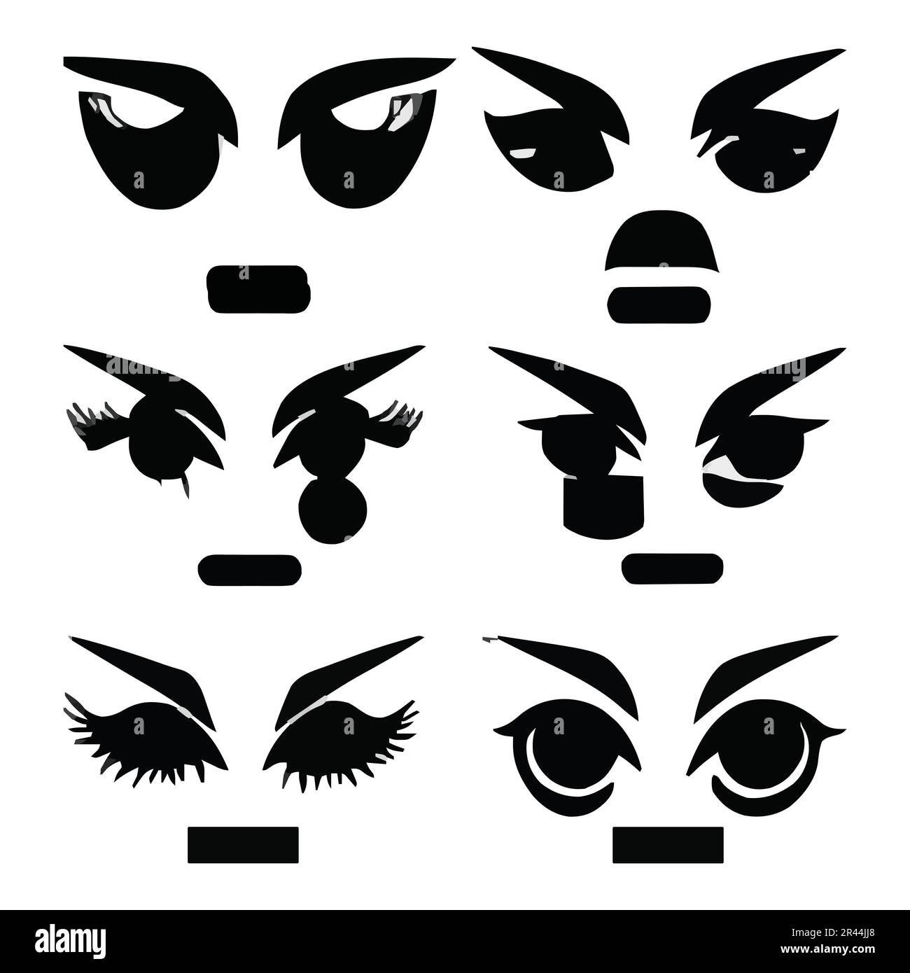 Set of eyes face expressions vector file Stock Vector Image & Art - Alamy