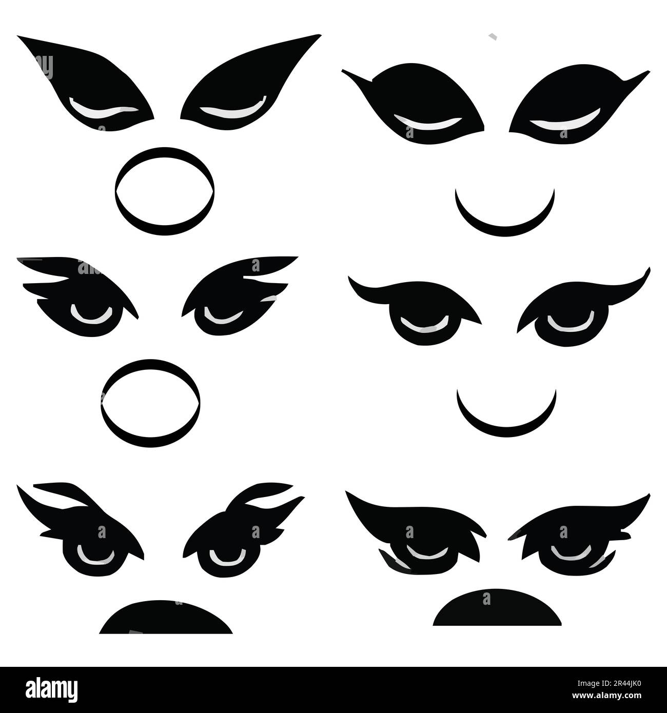Set of eyes face expressions vector file Stock Vector Image & Art - Alamy