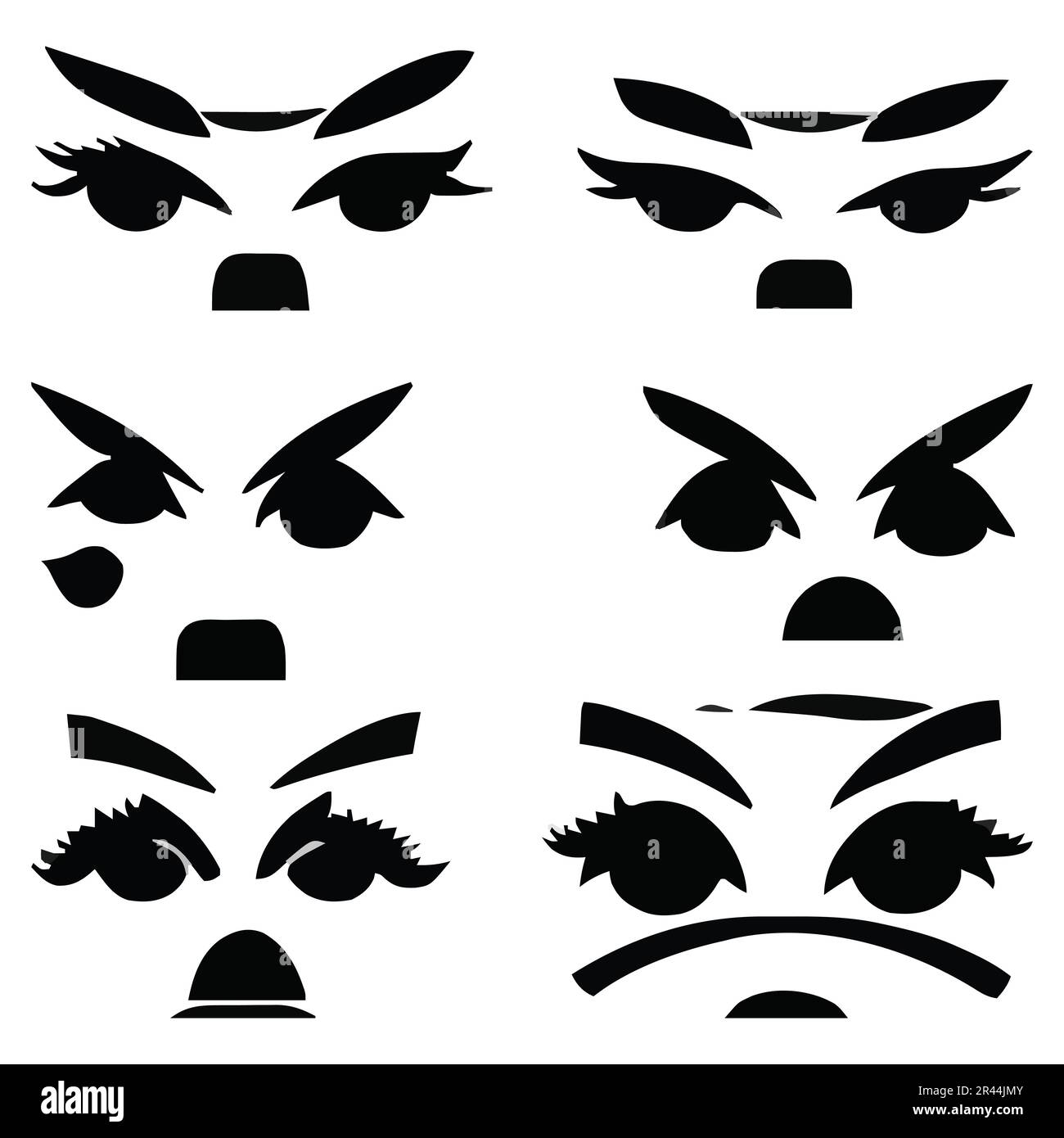 Set of eyes face expressions vector file Stock Vector Image & Art - Alamy