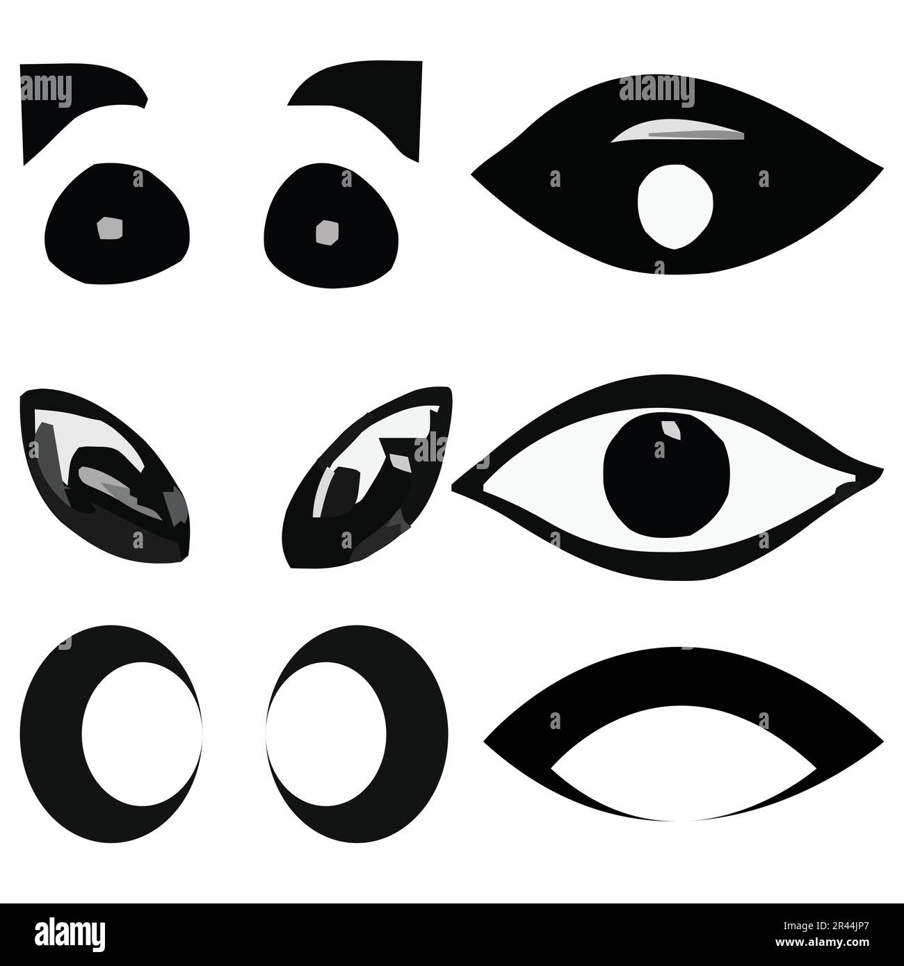 Set of eyes face expressions vector file Stock Vector Image & Art - Alamy