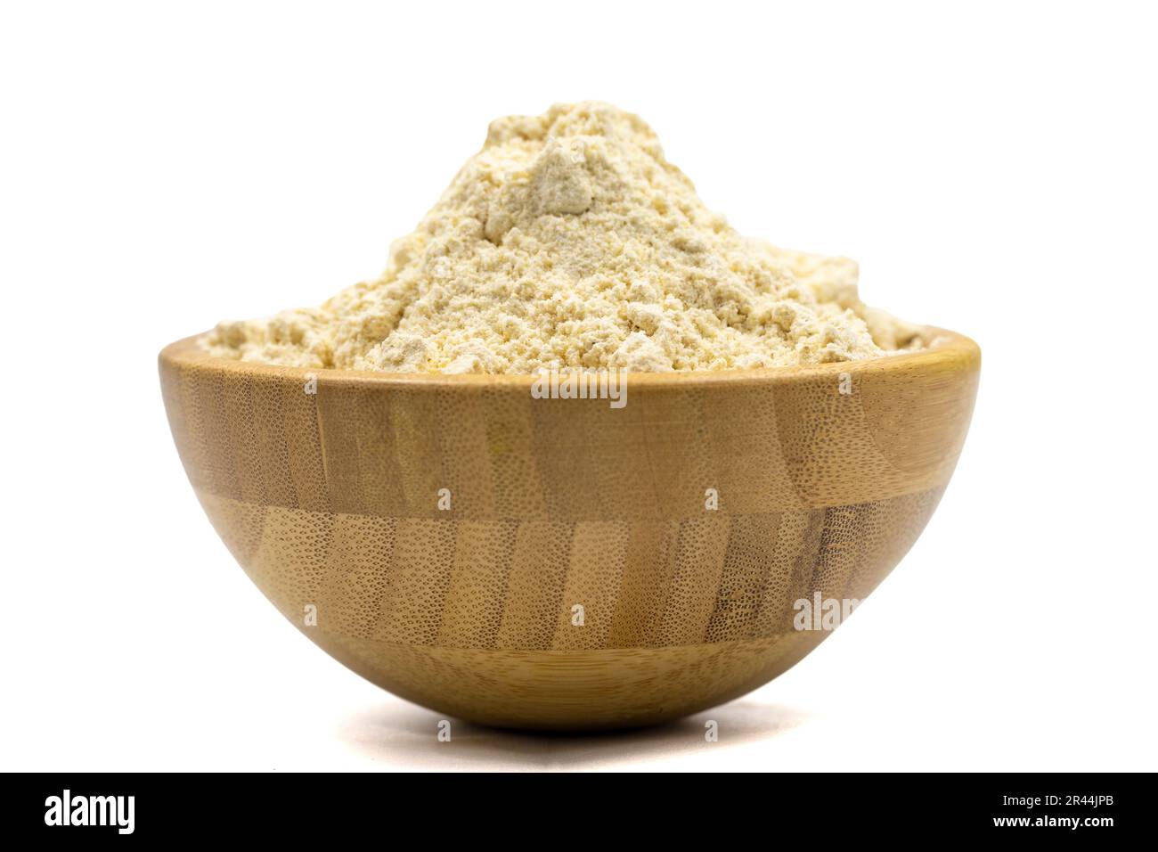 Garlic powder isolated on white background. Dried ground garlic powder ...