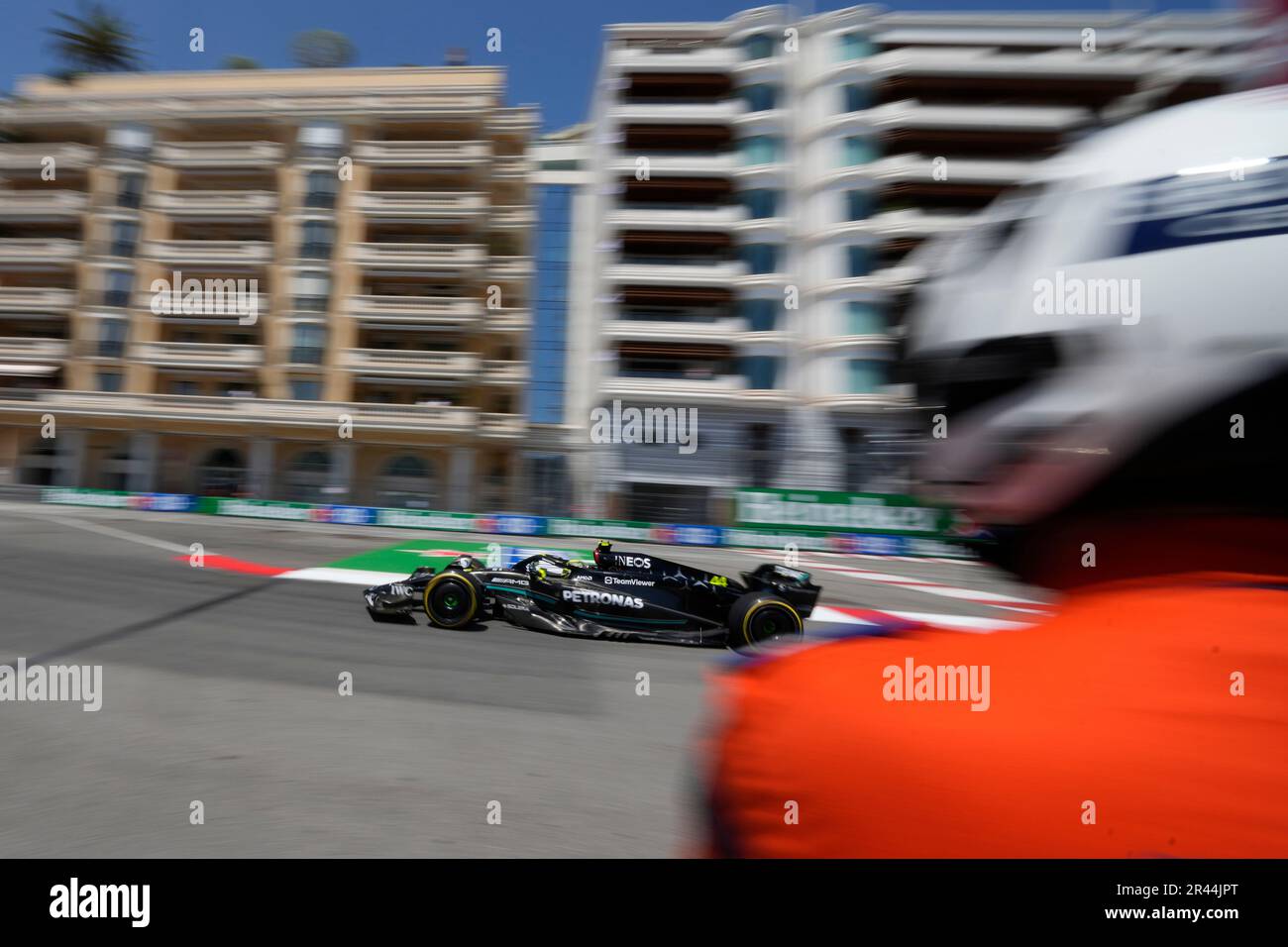 Mercedes driver Lewis Hamilton of Britain steers his car during the ...