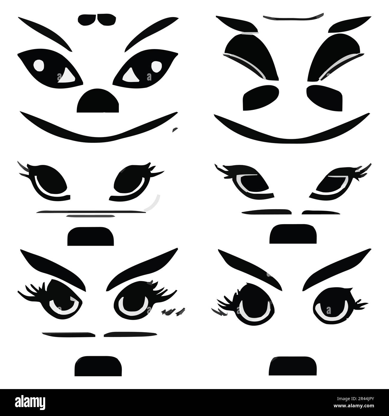 Set of eyes face expressions vector file Stock Vector Image & Art - Alamy