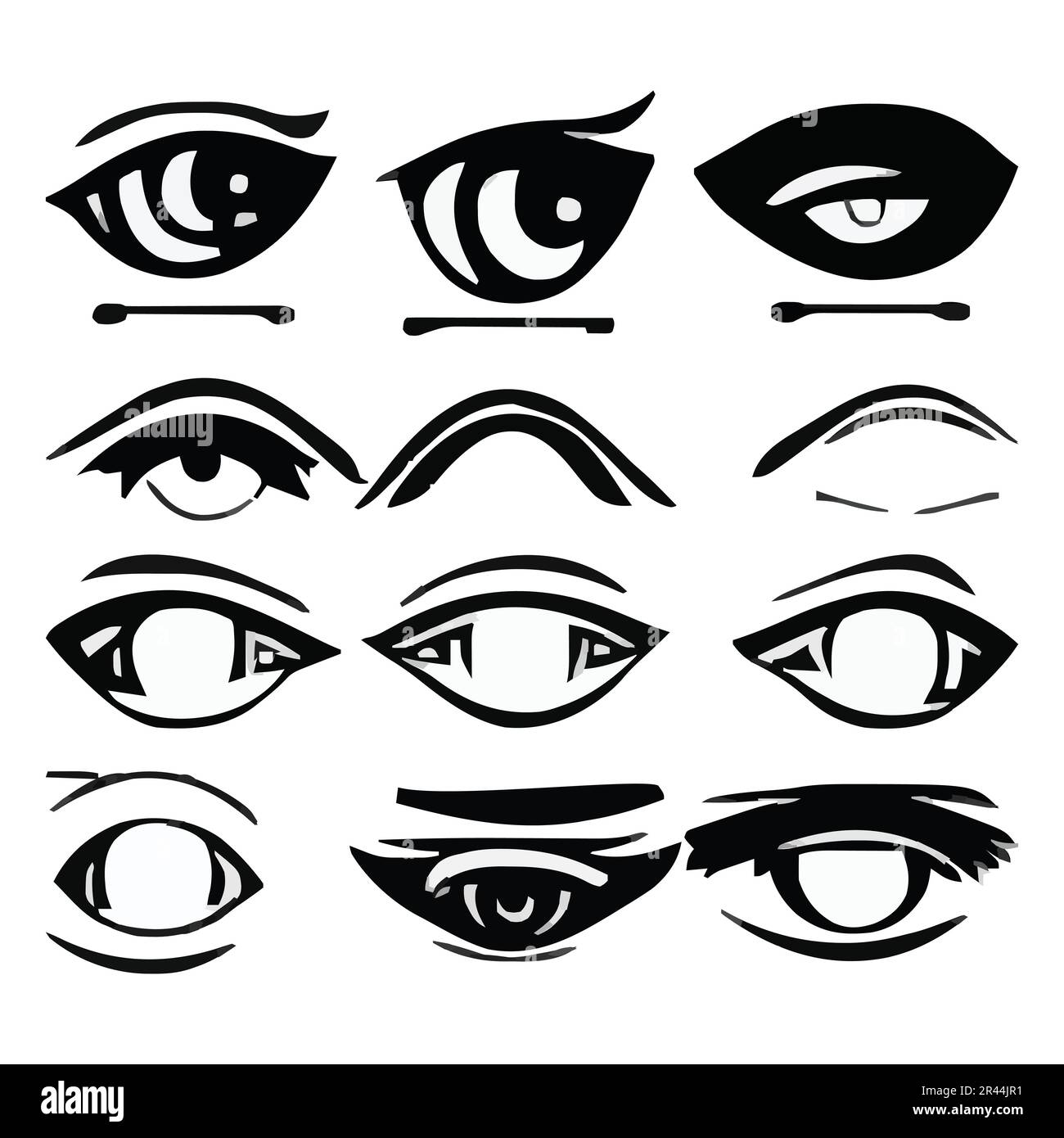 Set of eyes face expressions vector file Stock Vector Image & Art - Alamy