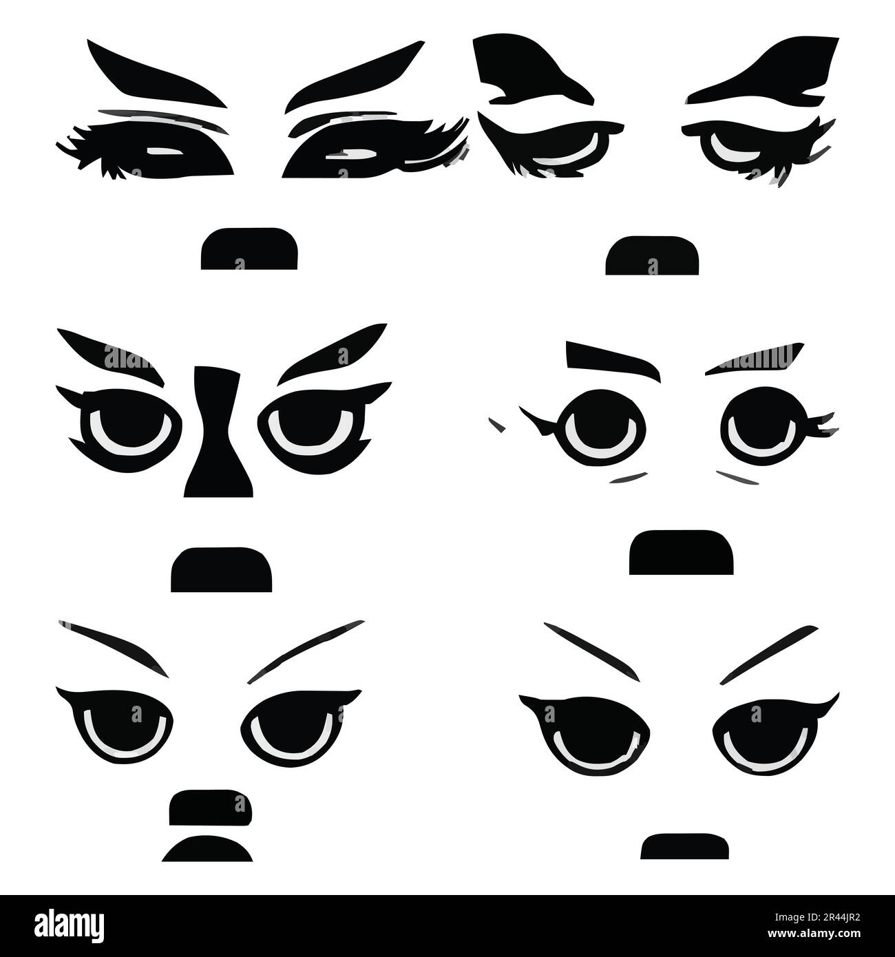 Set of eyes face expressions vector file Stock Vector Image & Art - Alamy