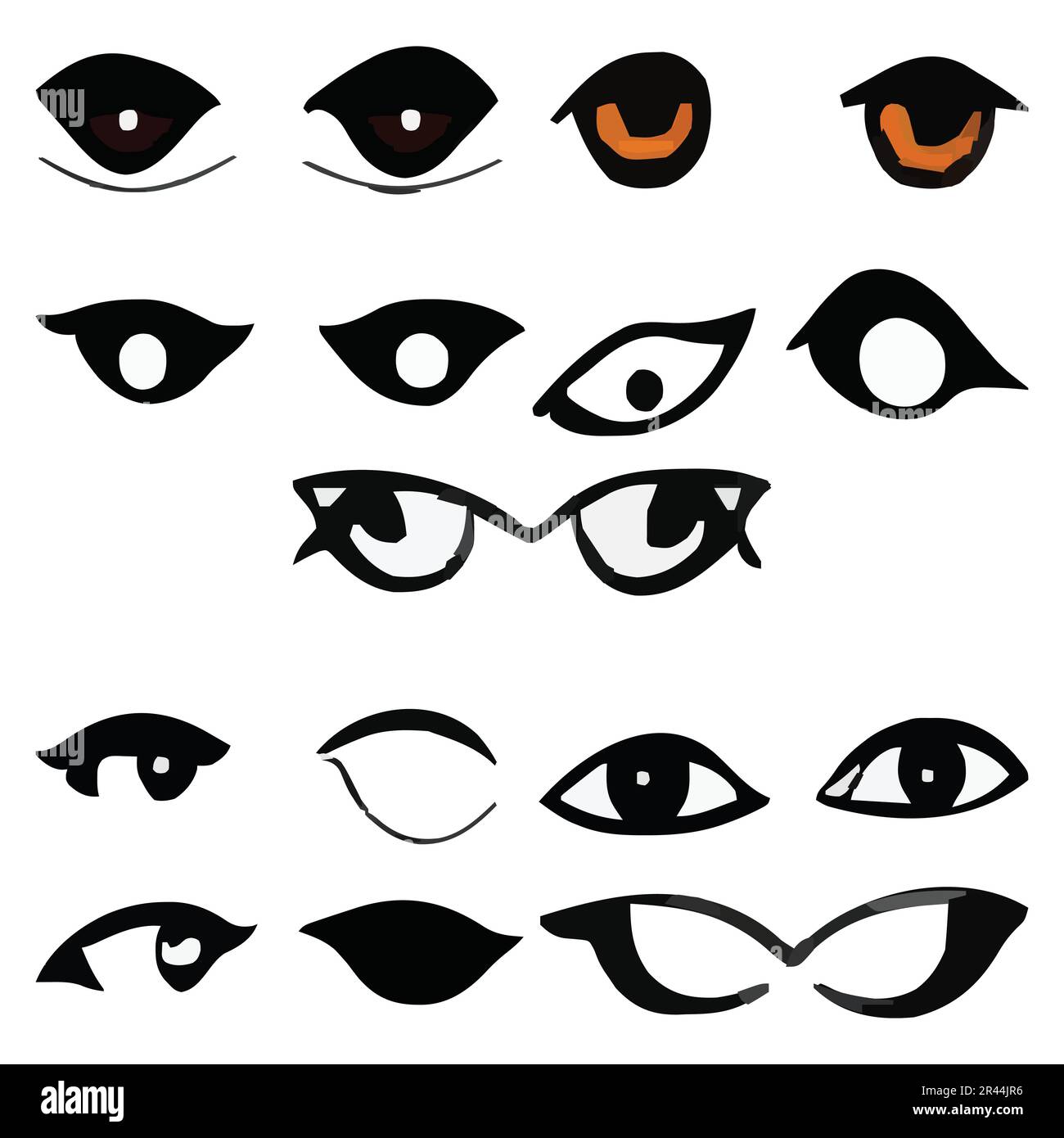 Set of eyes face expressions vector file Stock Vector Image & Art - Alamy