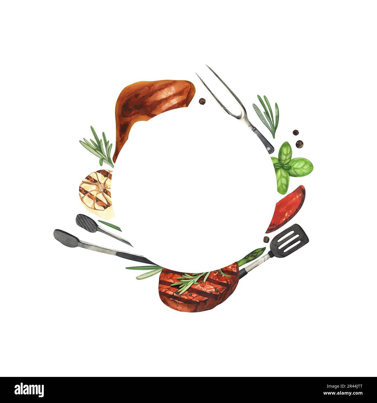 Bbq circle logo Cut Out Stock Images & Pictures - Alamy