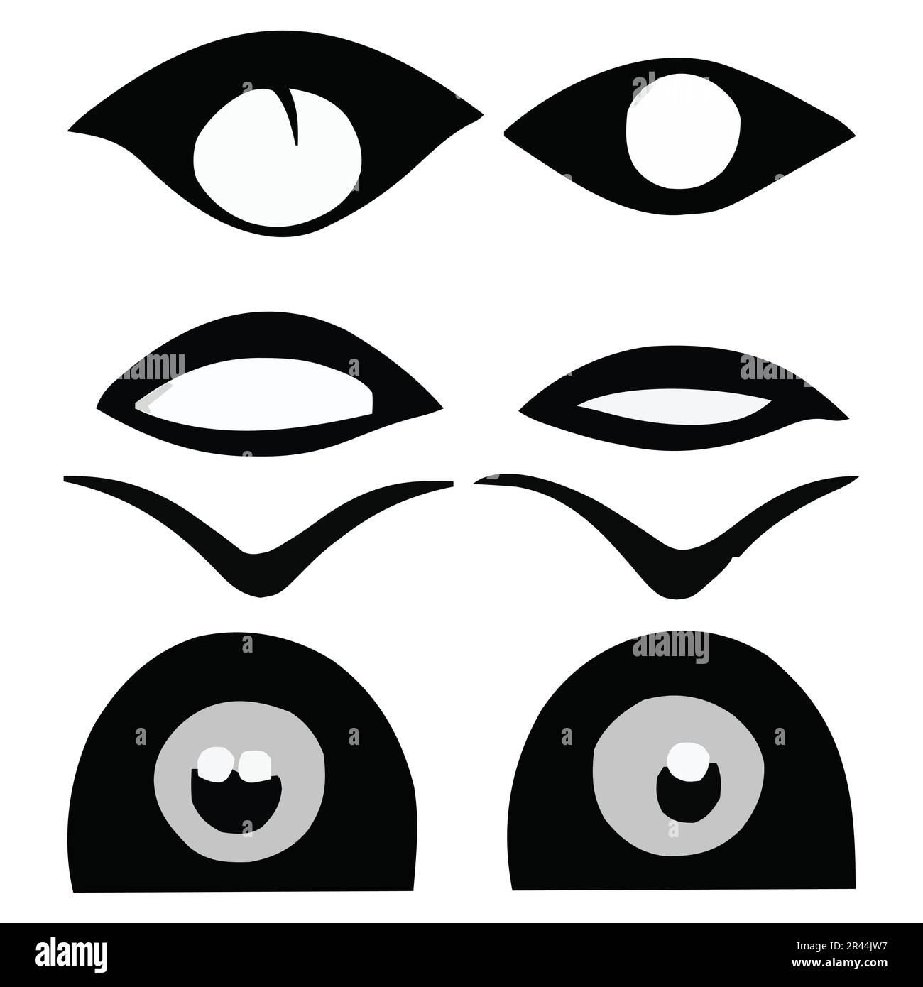 Set of eyes face expressions vector file Stock Vector Image & Art - Alamy