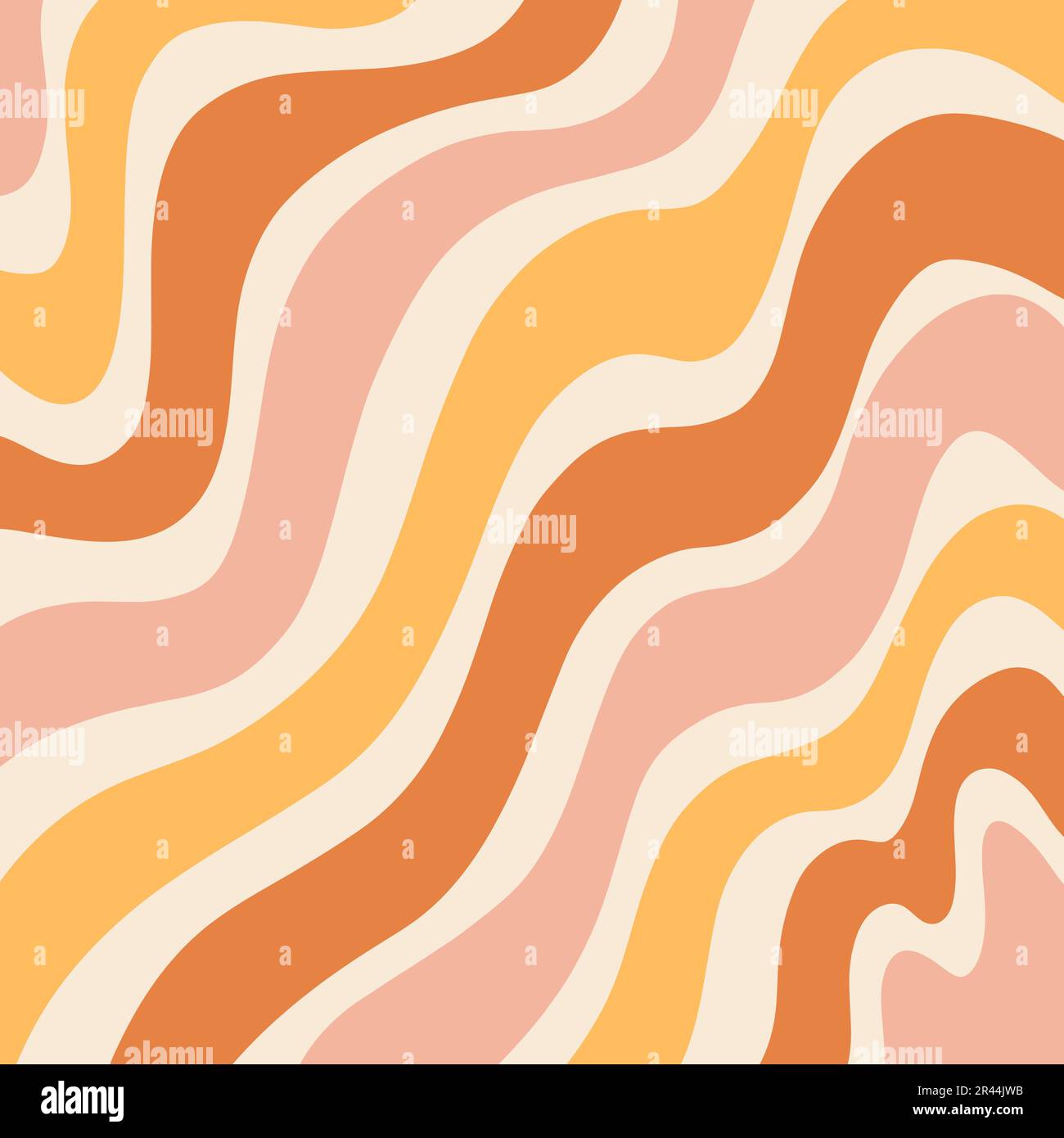 Retro Marble Background, Groovy 70s Wavy Pattern Stock Vector Image ...