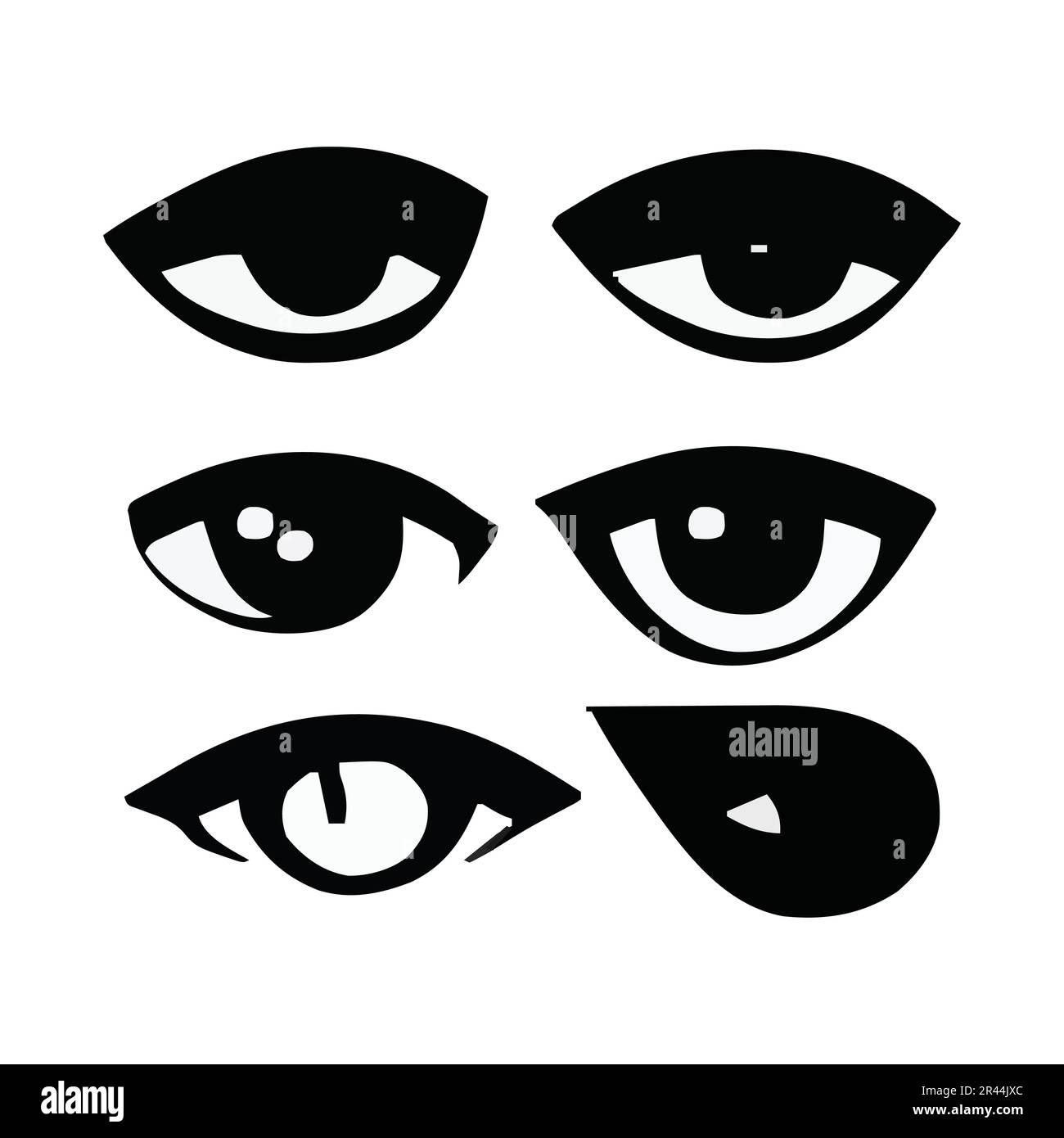 Set of eyes face expressions vector file Stock Vector Image & Art - Alamy