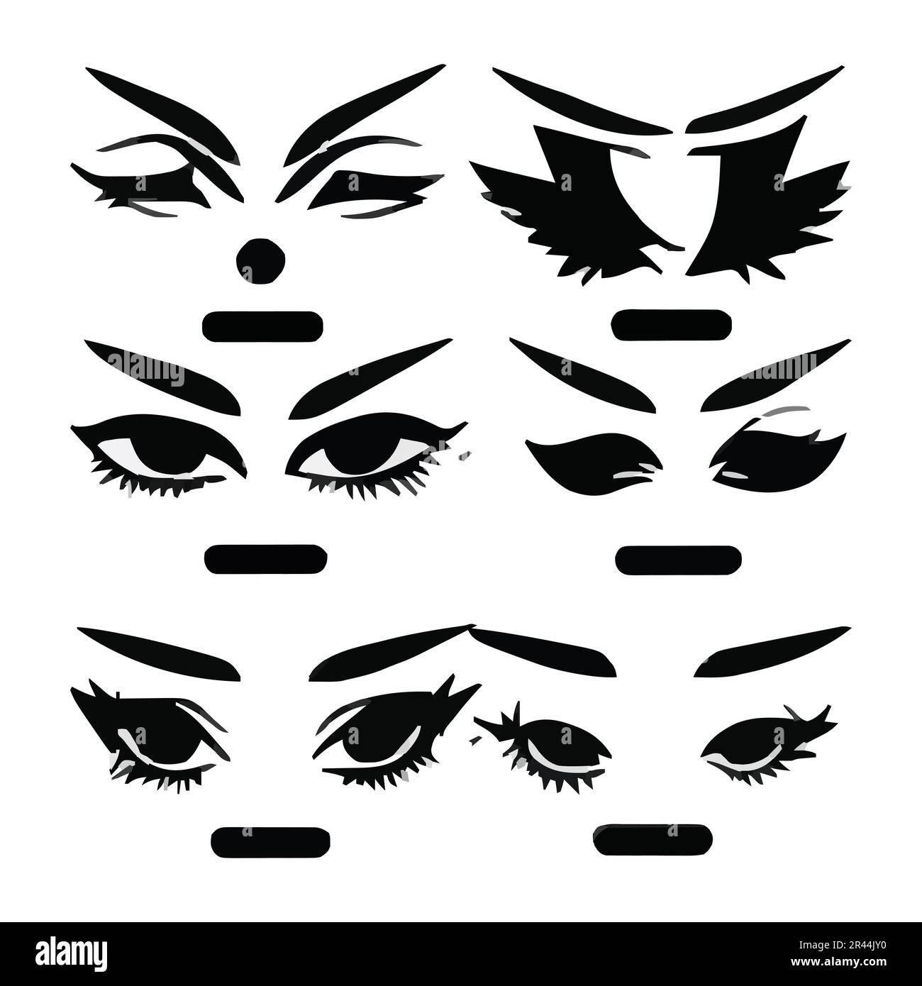 Set of eyes face expressions vector file Stock Vector Image & Art - Alamy