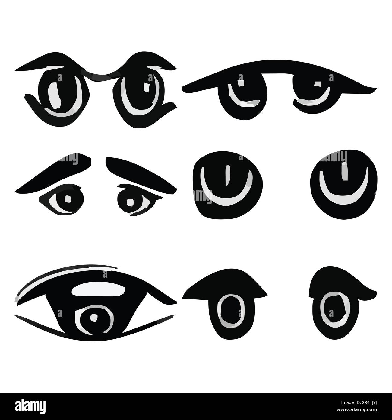 Set of eyes face expressions vector file Stock Vector Image & Art - Alamy