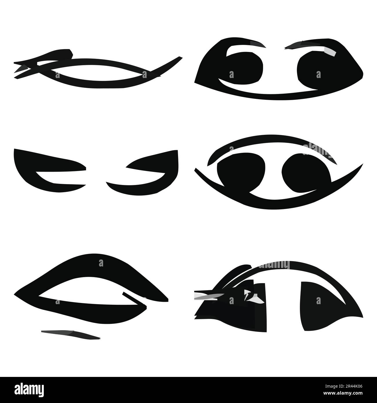 Set of eyes face expressions vector file Stock Vector Image & Art - Alamy