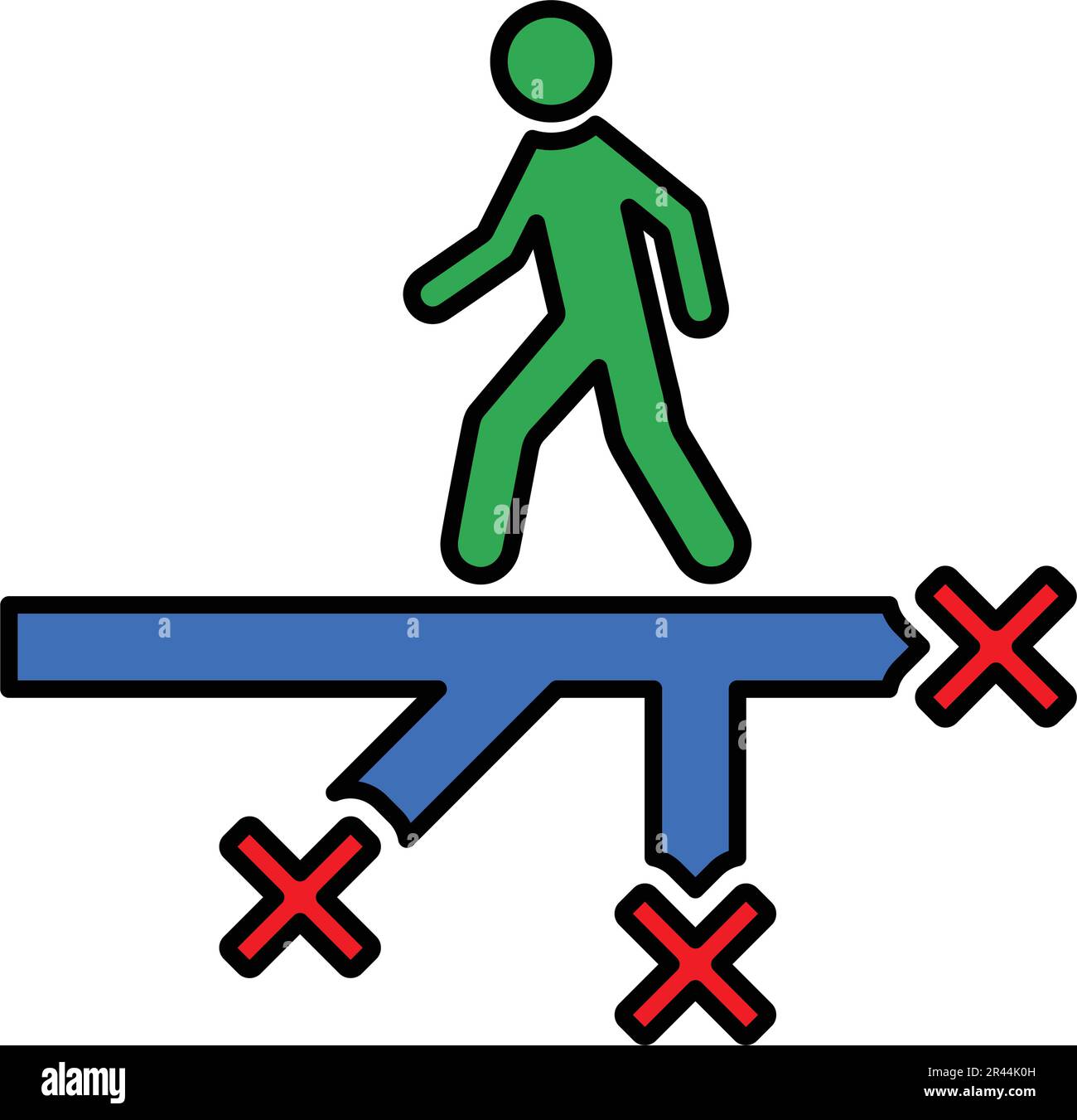 Man on footbridge Stock Vector Images - Alamy