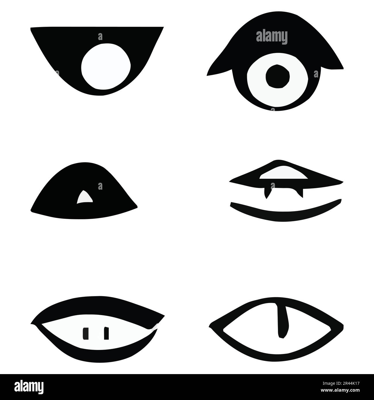 Set of eyes face expressions vector file Stock Vector Image & Art - Alamy