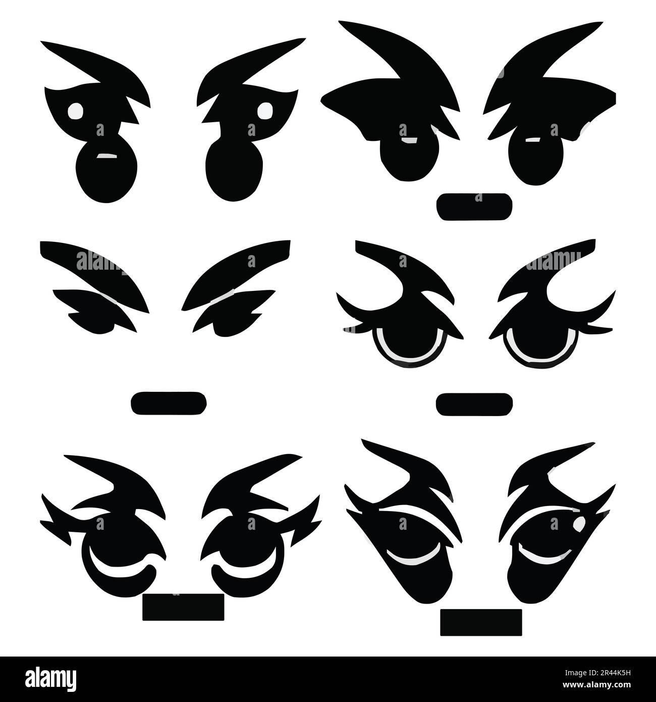Set of eyes face expressions vector file Stock Vector Image & Art - Alamy