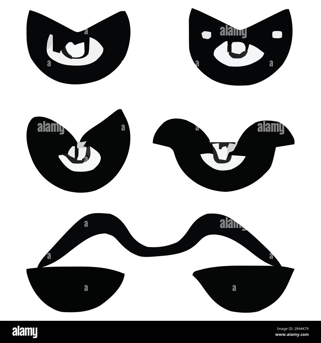 Set of eyes face expressions vector file Stock Vector Image & Art - Alamy