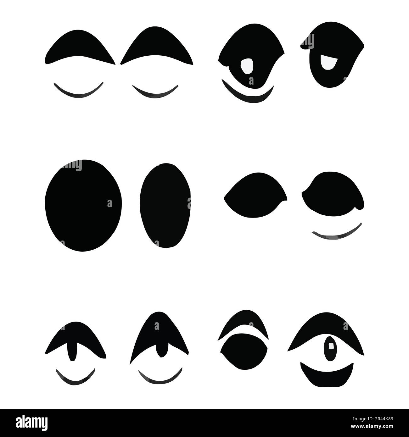 Set of eyes face expressions vector file Stock Vector Image & Art - Alamy