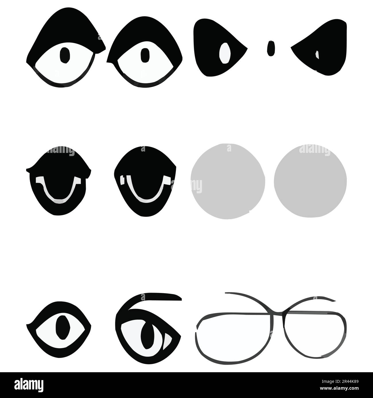 Set of eyes face expressions vector file Stock Vector Image & Art - Alamy