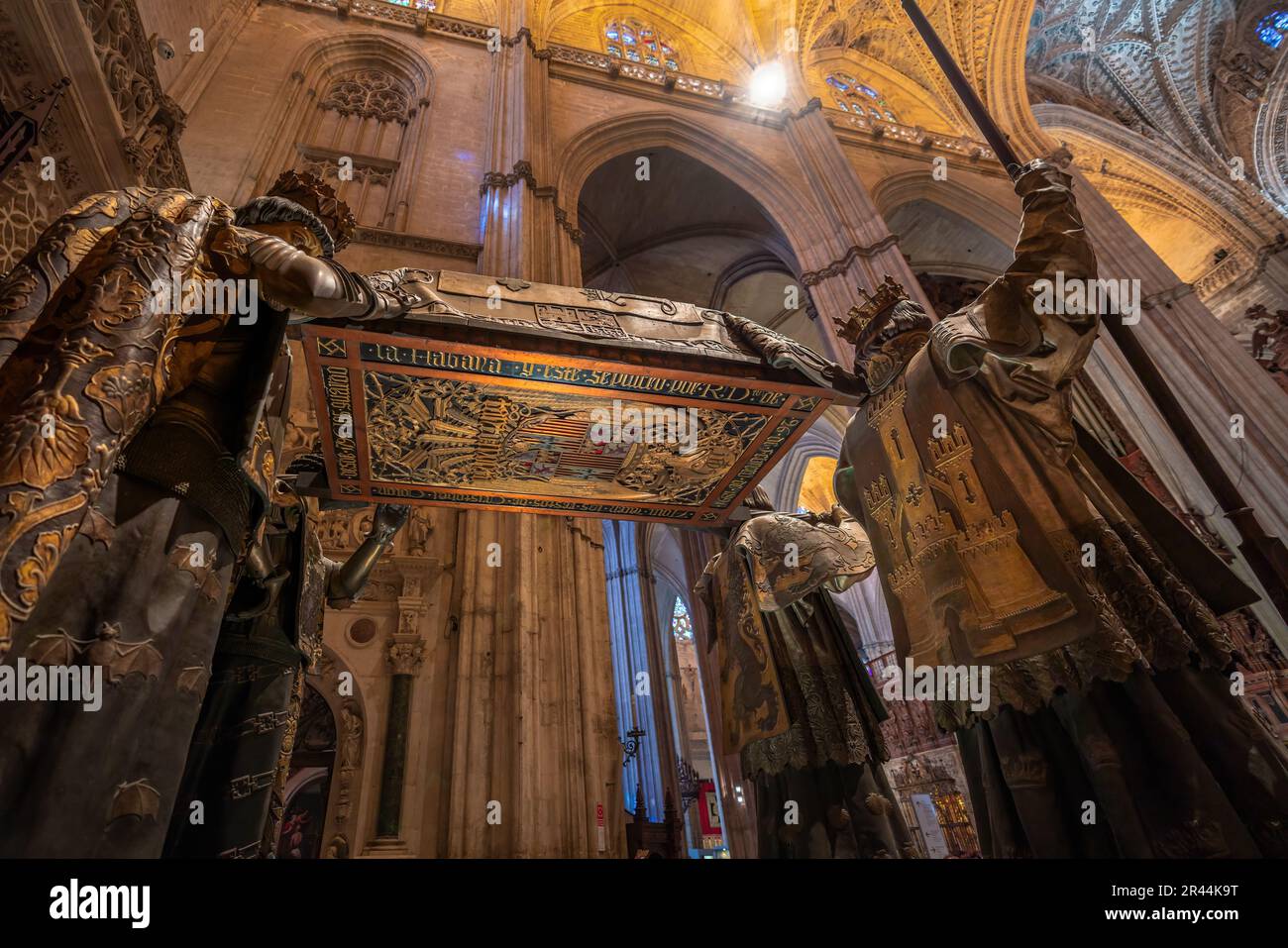 Tomb of Christopher Columbus at Seville Cathedral Interior - Seville ...
