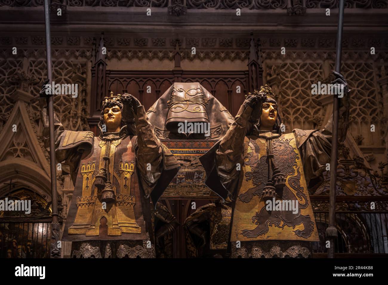 Tomb of Christopher Columbus at Seville Cathedral Interior - Seville ...