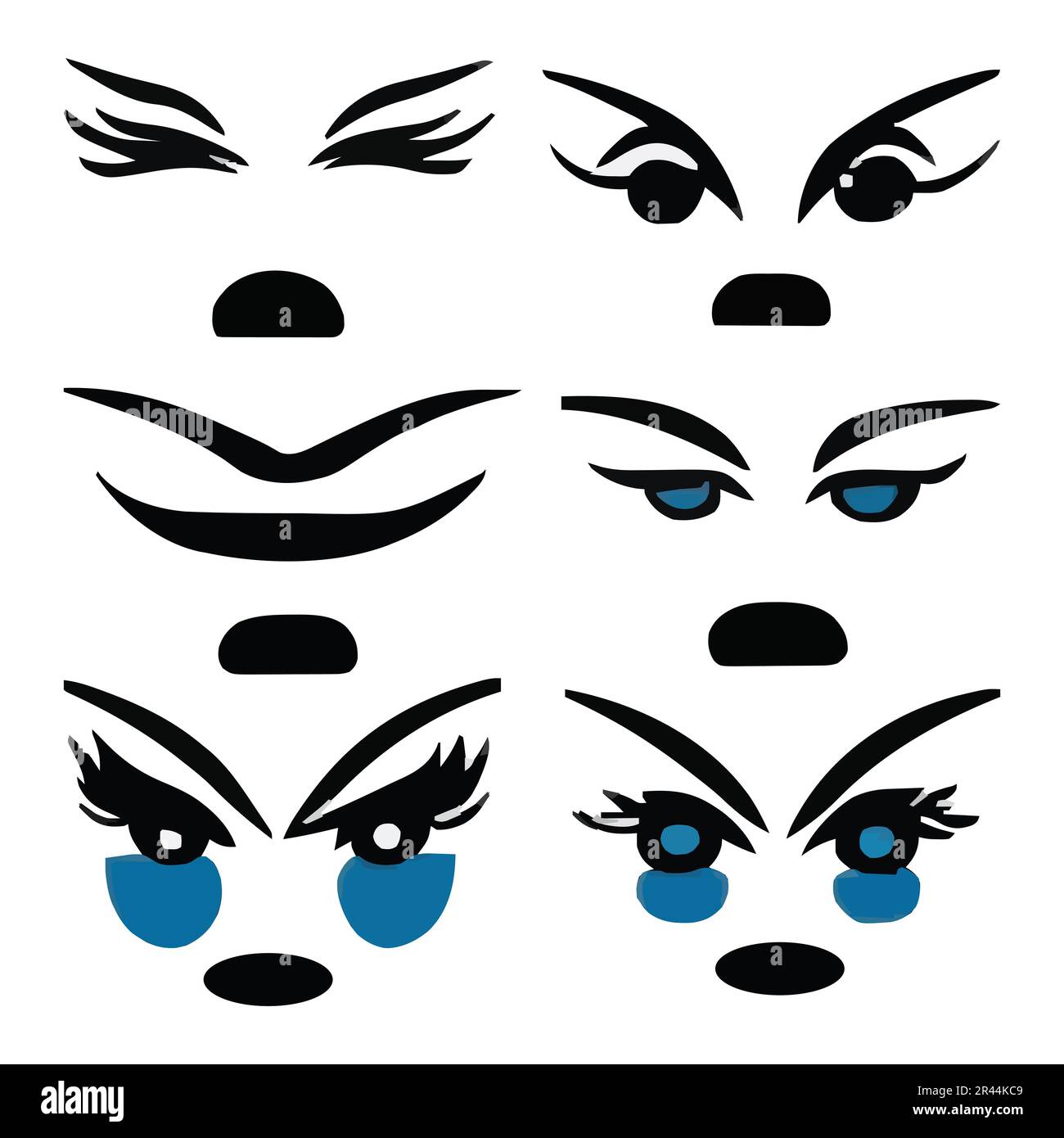 Set of eyes face expressions vector file Stock Vector Image & Art - Alamy