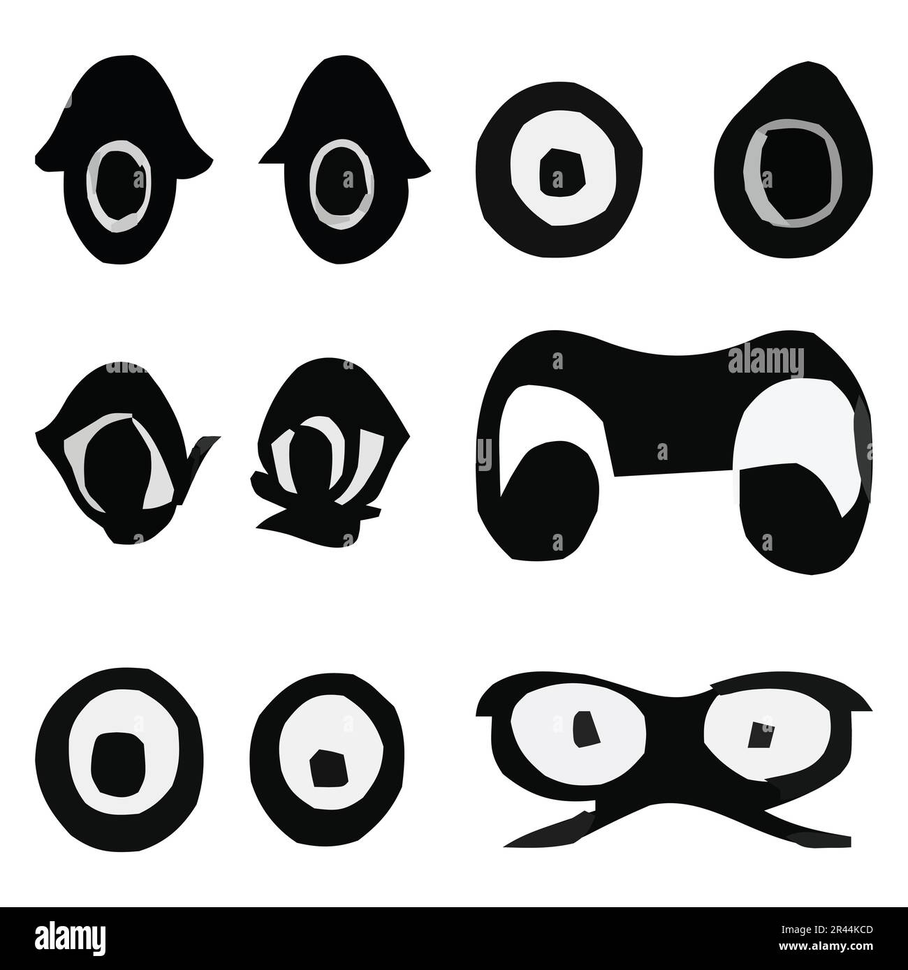 Set of eyes face expressions vector file Stock Vector Image & Art - Alamy