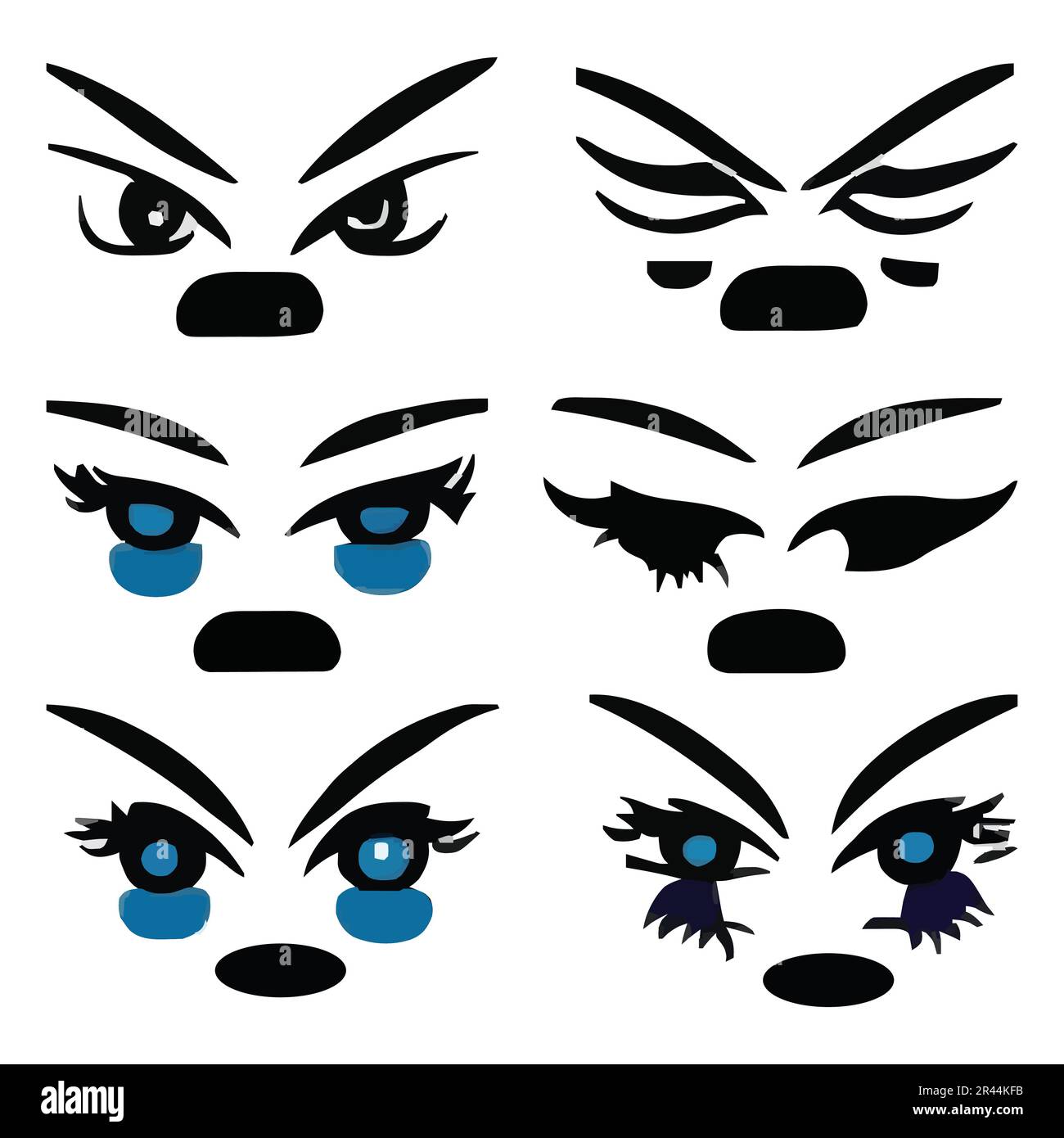 Set of eyes face expressions vector file Stock Vector Image & Art - Alamy