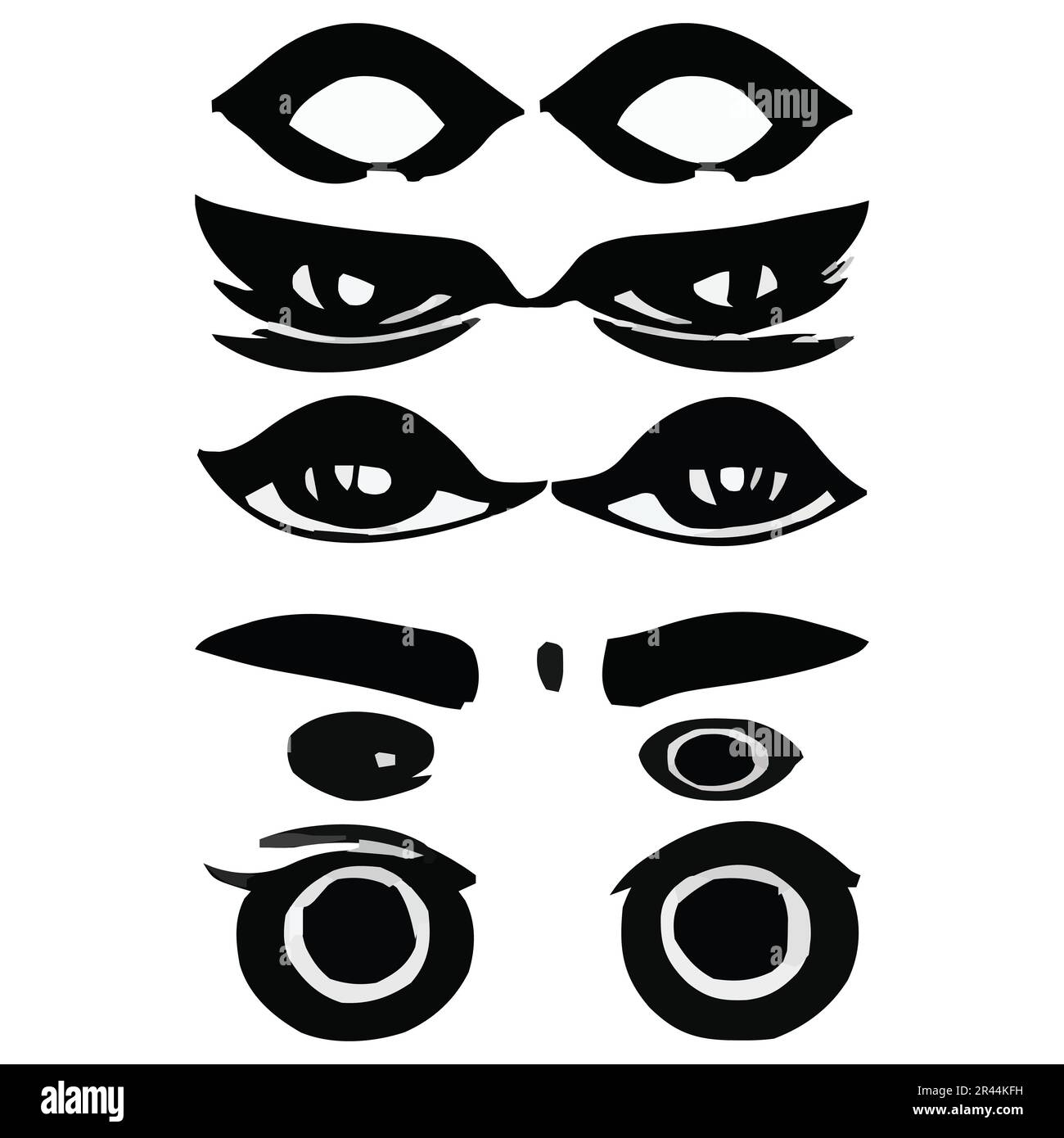 Set of eyes face expressions vector file Stock Vector Image & Art - Alamy