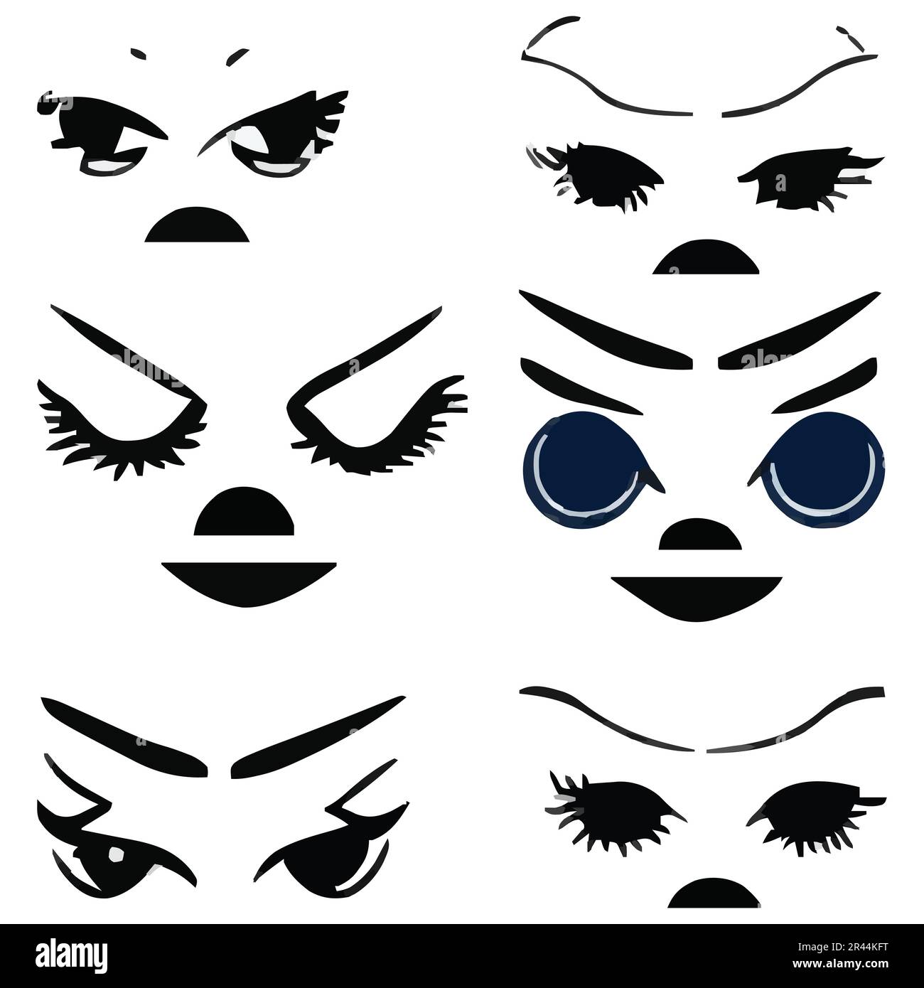Set of eyes face expressions vector file Stock Vector Image & Art - Alamy