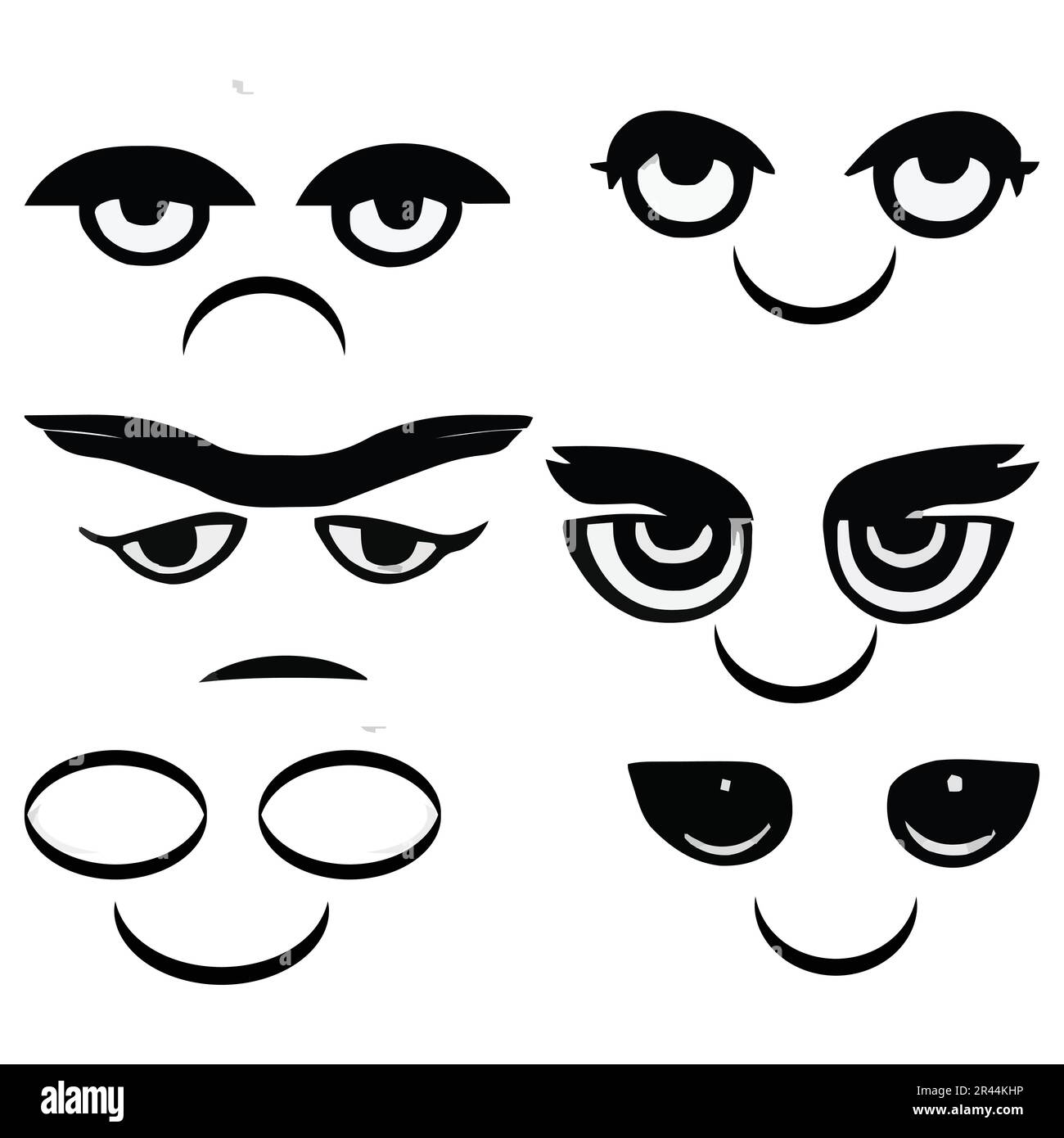 Set of eyes face expressions vector file Stock Vector Image & Art - Alamy