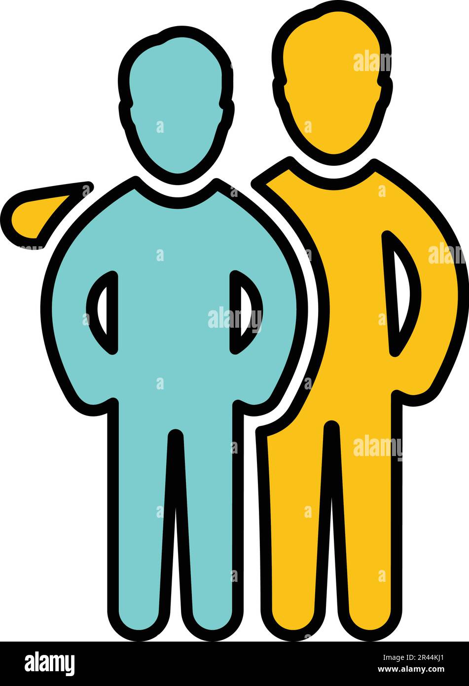 Two men images Stock Vector Images - Alamy