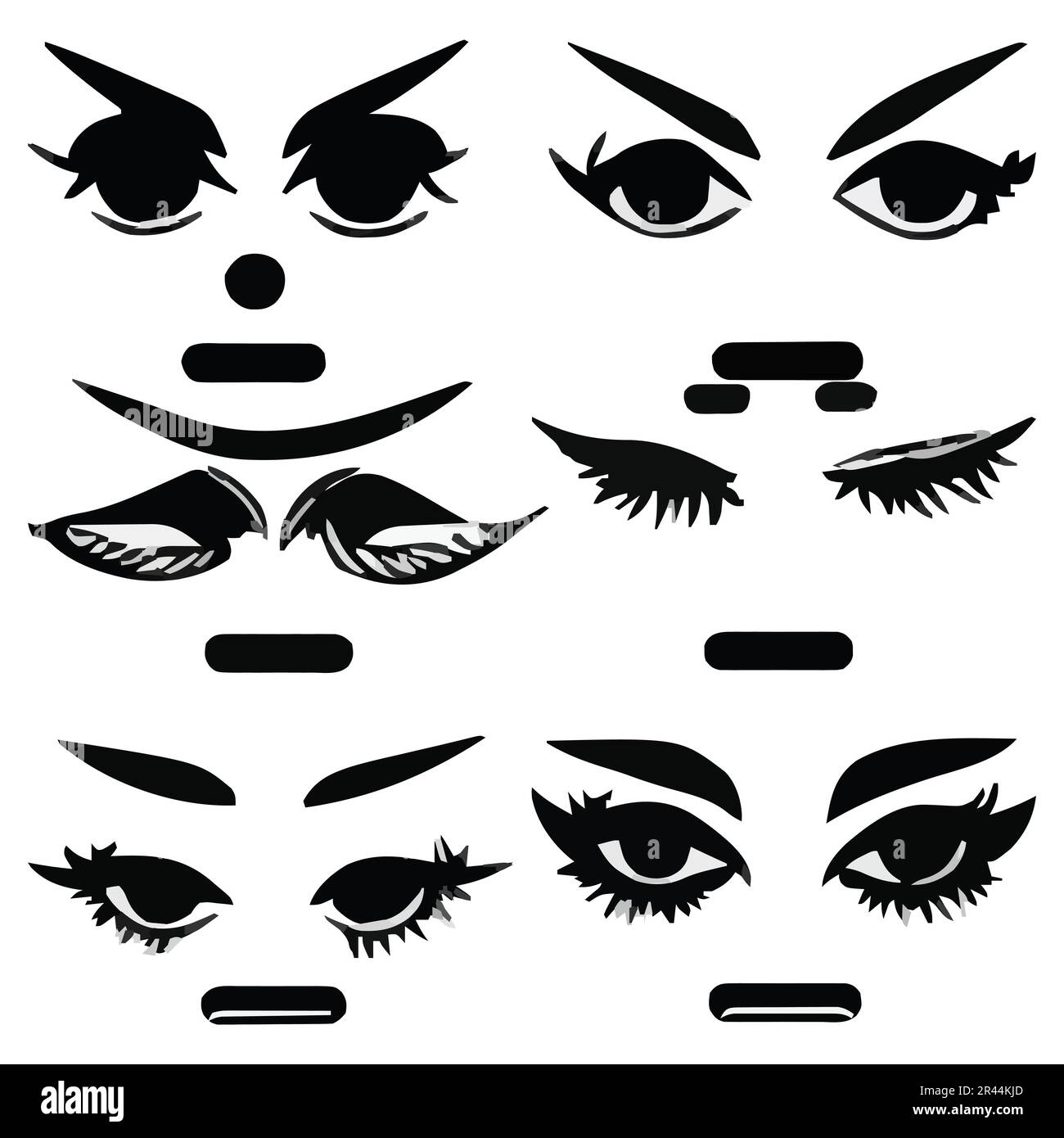 Set of eyes face expressions vector file Stock Vector Image & Art - Alamy