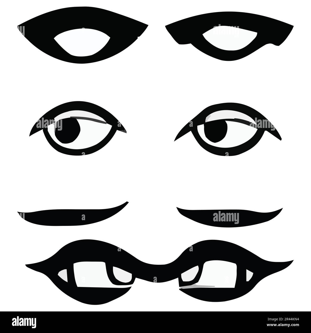 Set of eyes face expressions vector file Stock Vector Image & Art - Alamy