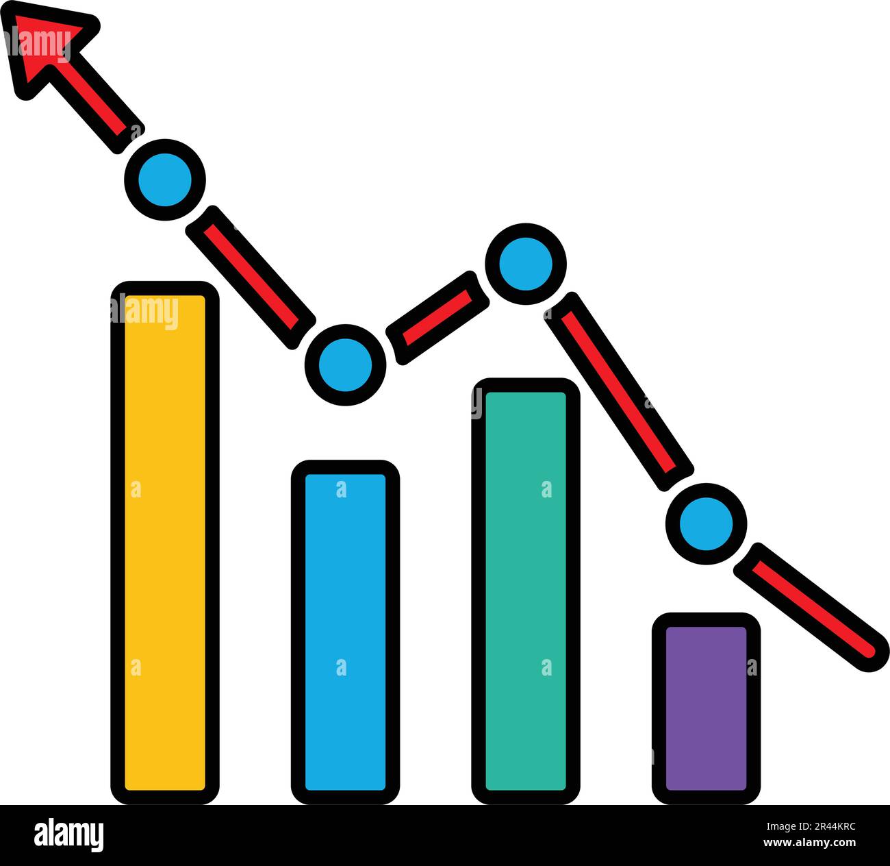 Cumulative, graph icon is use in designing and developing websites ...