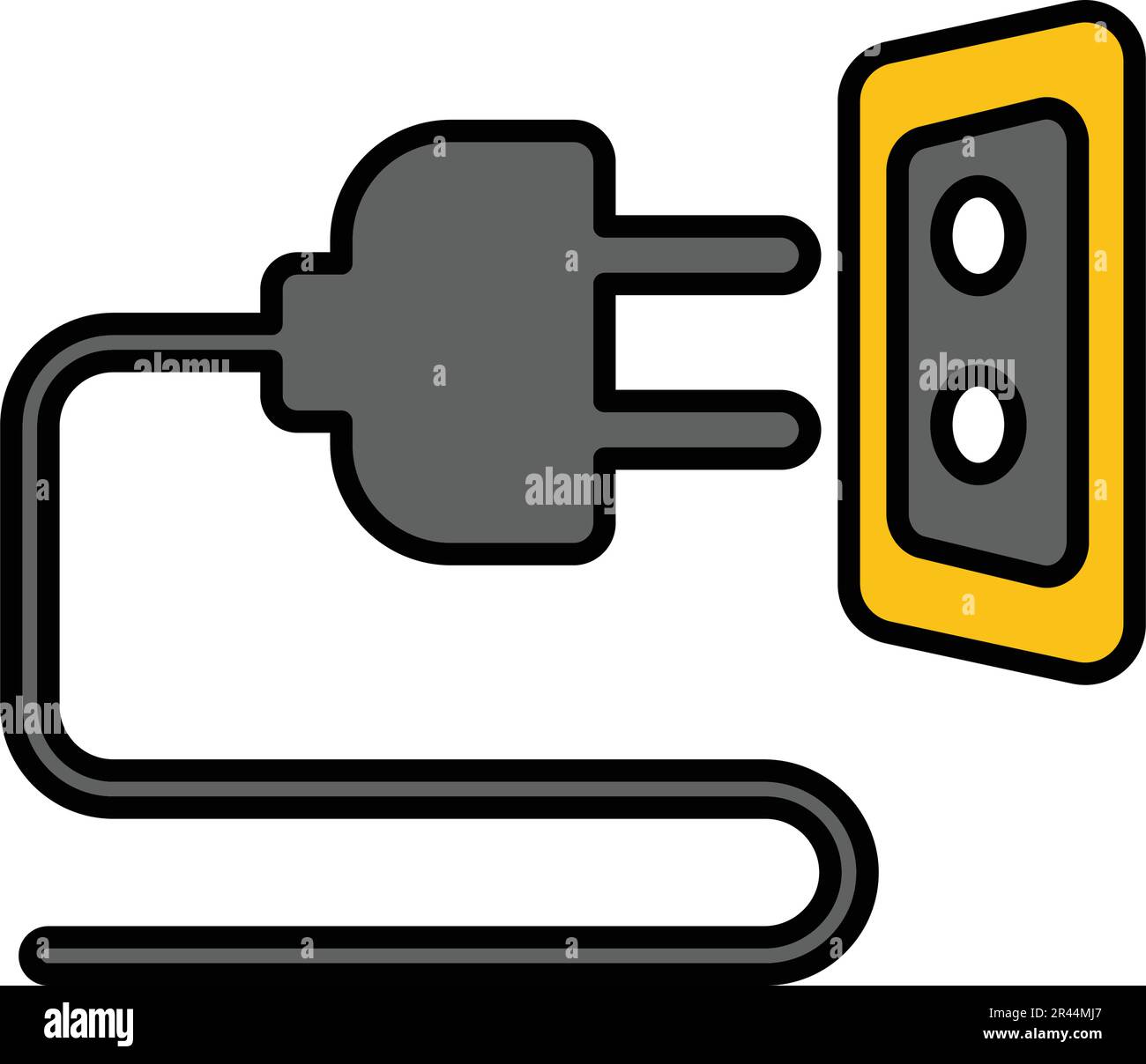 Electric Plug and Socket icon for graphic and web design or commercial ...