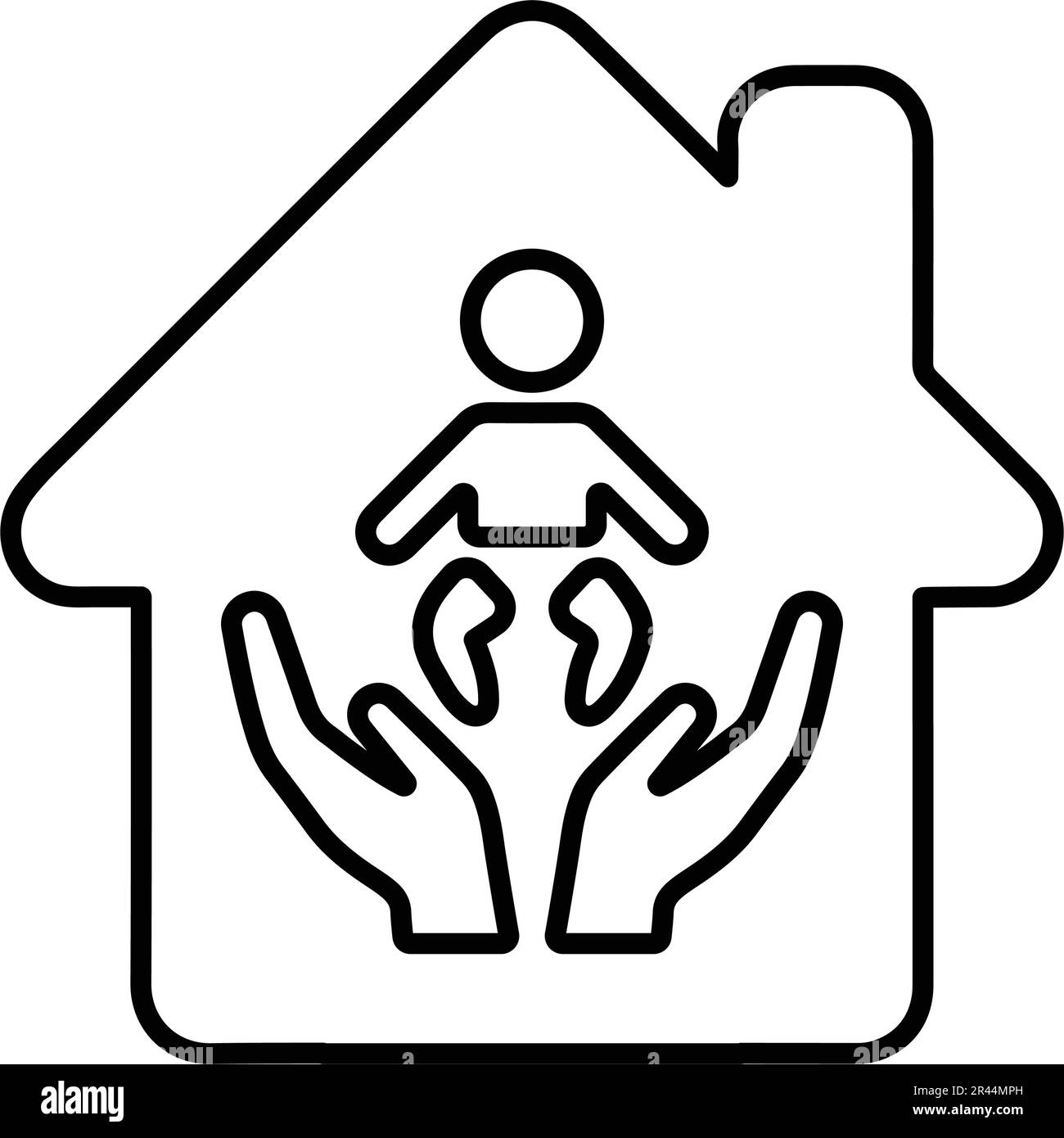 Orphanage icon vector vectors Black and White Stock Photos & Images - Alamy