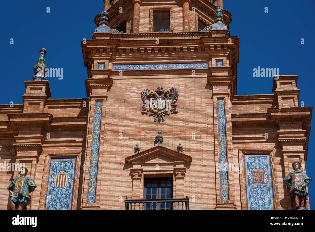Coat of Arms of King Carlos I (Emperor Charles V) at Plaza de Espana ...
