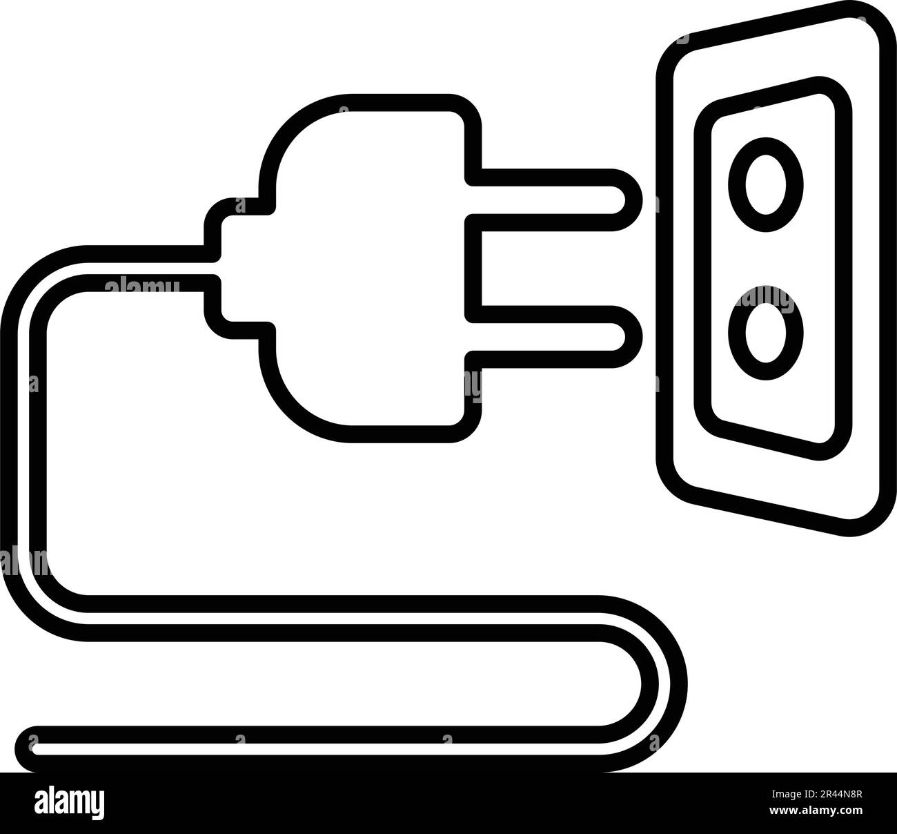 Electric Plug and Socket icon for graphic and web design or commercial ...