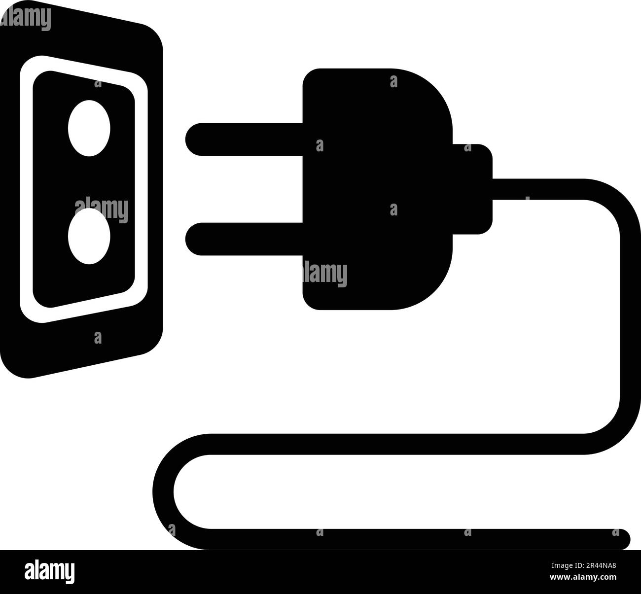 Electric Plug and Socket icon for graphic and web design or commercial ...