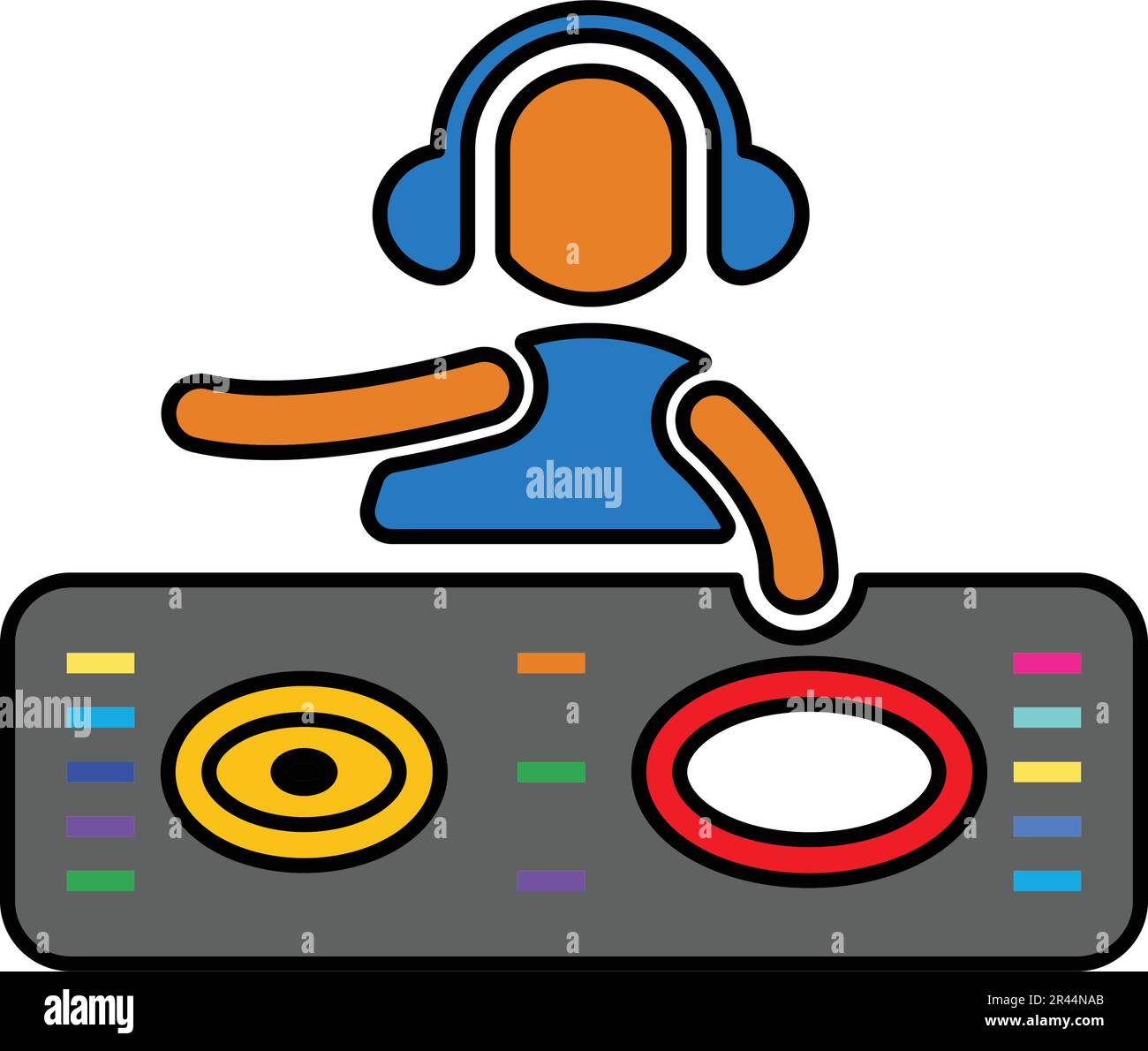Dj icon Stock Vector Images - Alamy