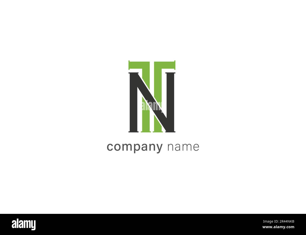 Letter NT or TN vector logo design template Stock Vector Image & Art ...