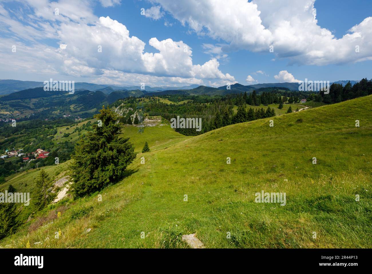 Aerial view carpathian mountain range hi-res stock photography and ...