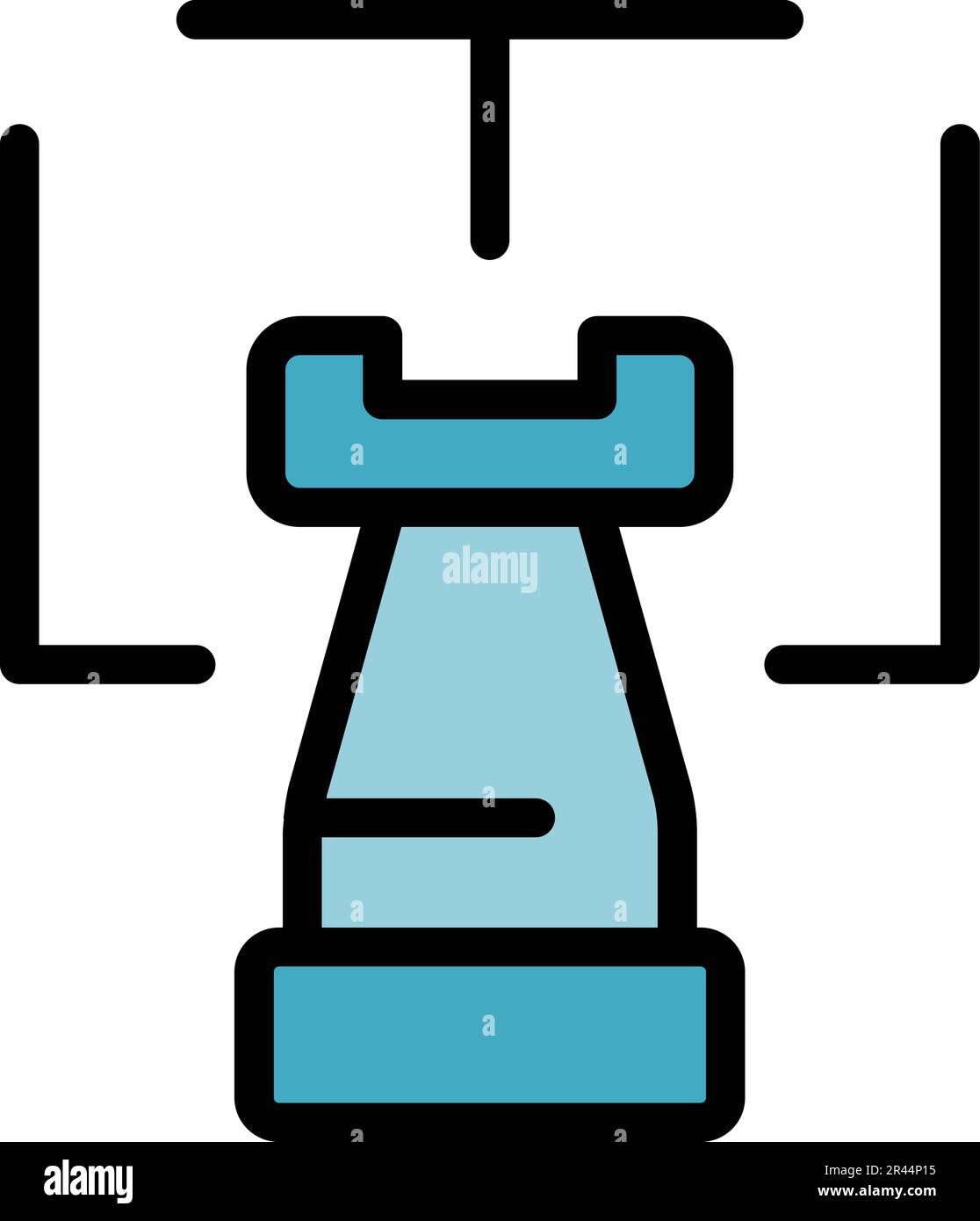 Target realization icon. Outline Target realization vector icon for web ...