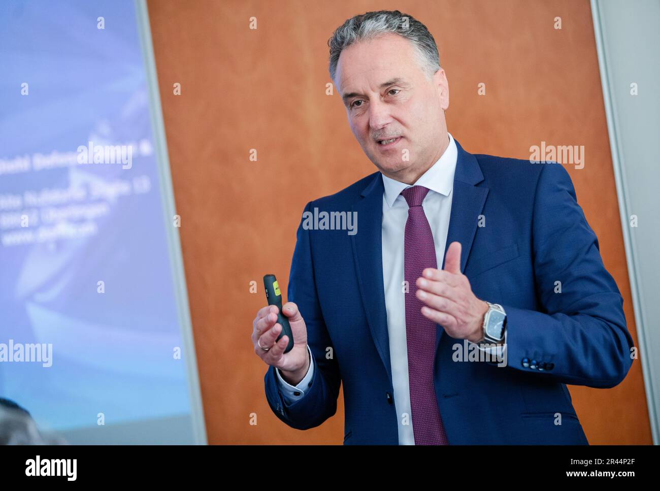 26 May 2023, Baden-Württemberg, Überlingen: Helmut Rauch, CEO of Diehl ...