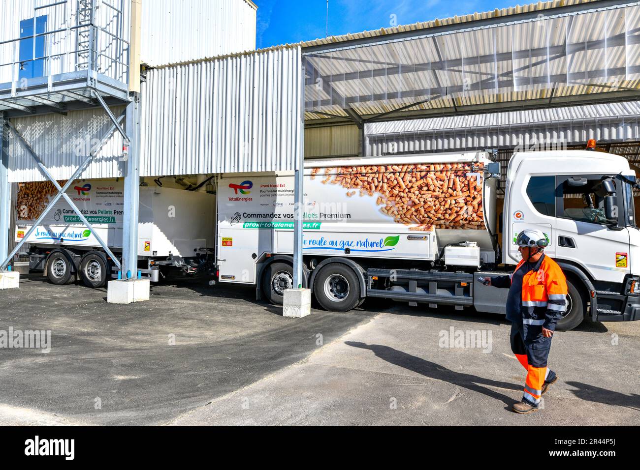 Grand-Couronne (Normandy, northern France): TotalEnergies site where ...