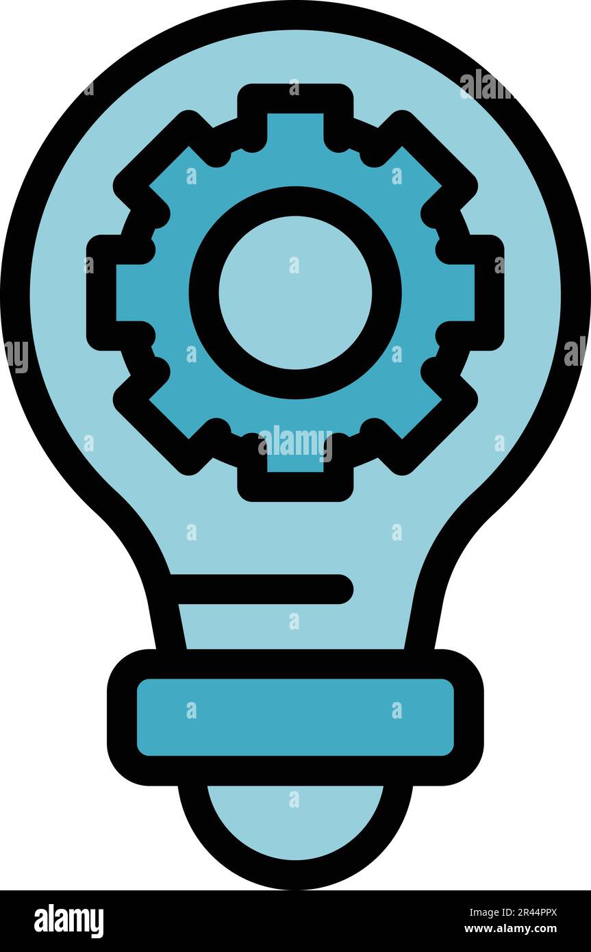 Bulb realization icon. Outline Bulb realization vector icon for web ...