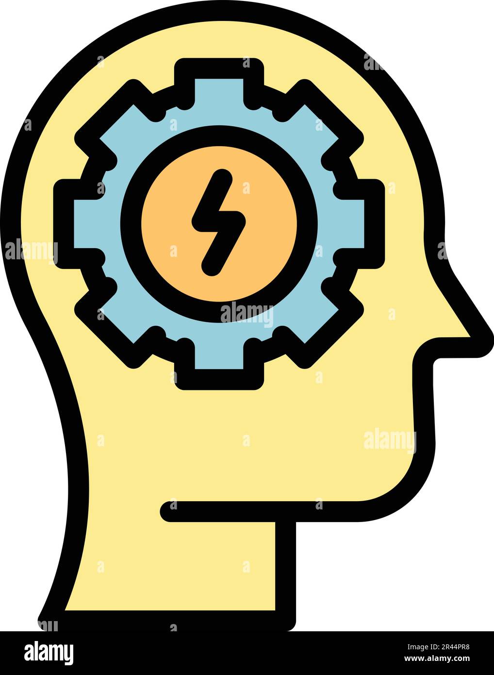 Gear realization icon. Outline Gear realization vector icon for web ...