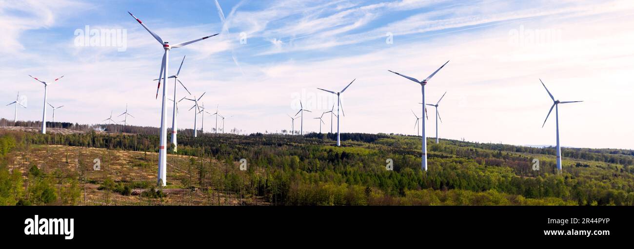 Wind turbine park panorama hi-res stock photography and images - Alamy