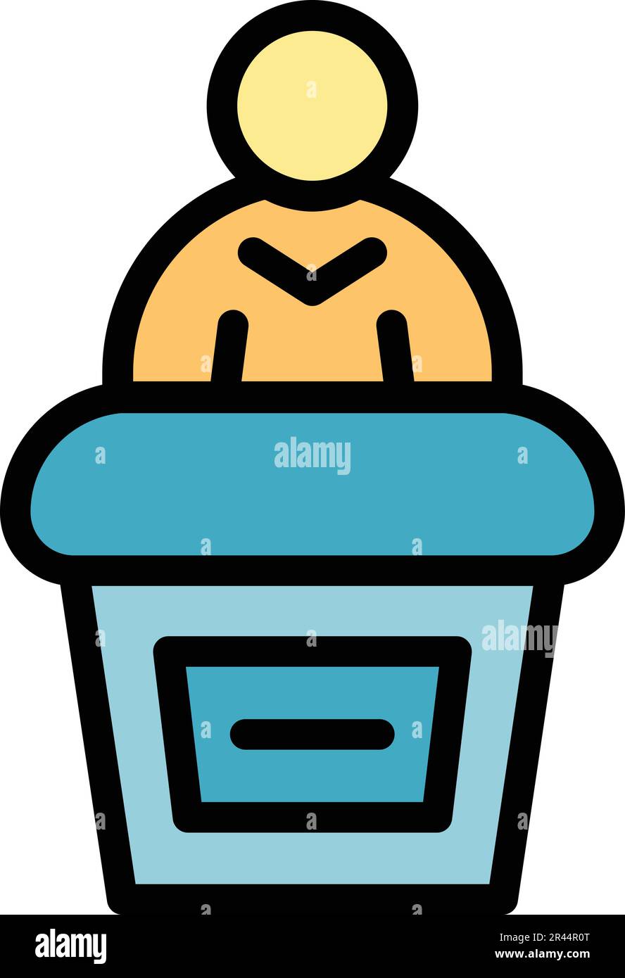 Public speaking icon. Outline Public speaking vector icon for web ...